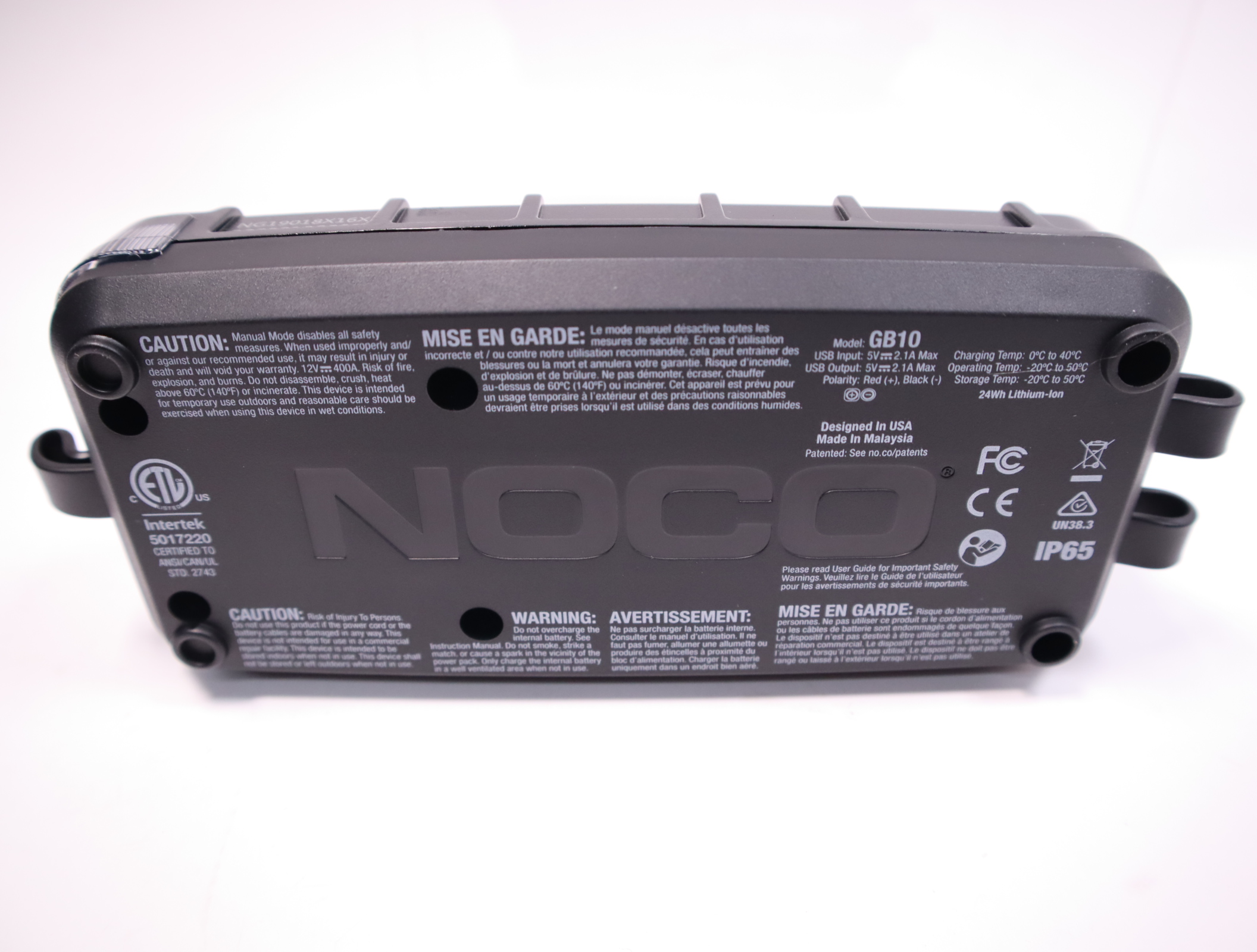 NOCO Boost GB10 Lithium Ultrasafe Jump Starter 12V Carrying Case 3223