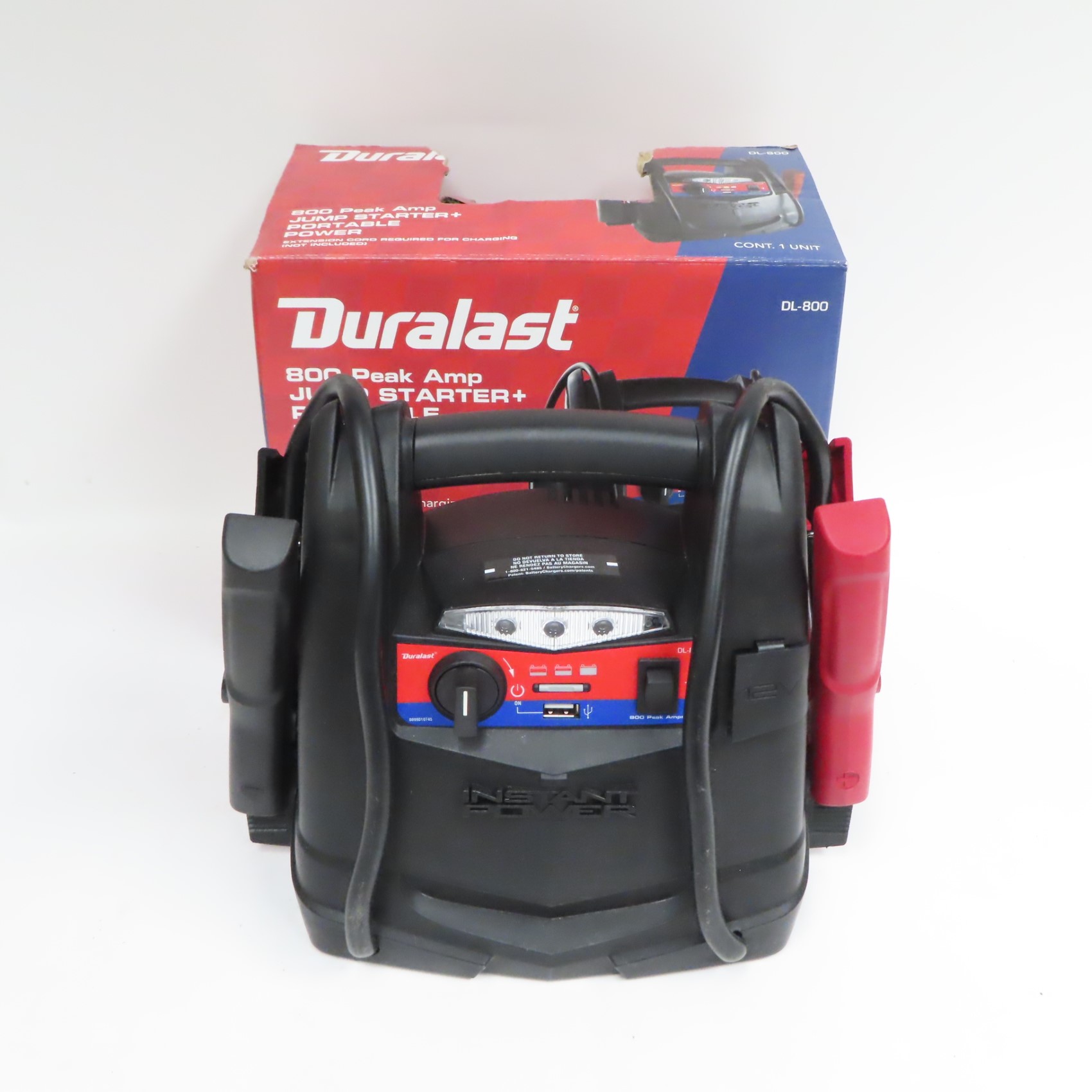 Duralast DL 800A 800 Amps 12V Lithium Portable Battery Jump Starter