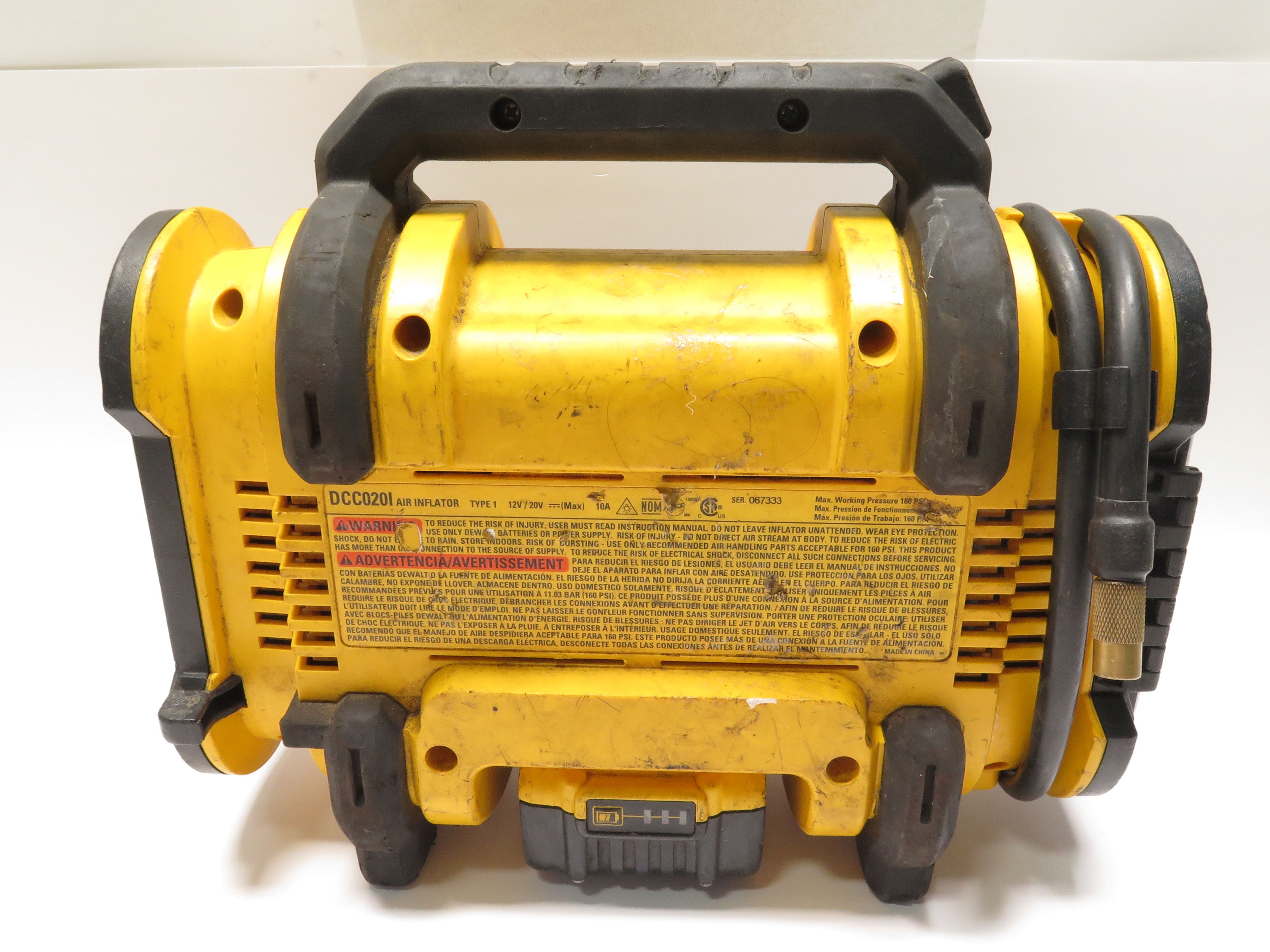 DeWalt DCC020I 20V MAX Portable Inflator Tool 6060