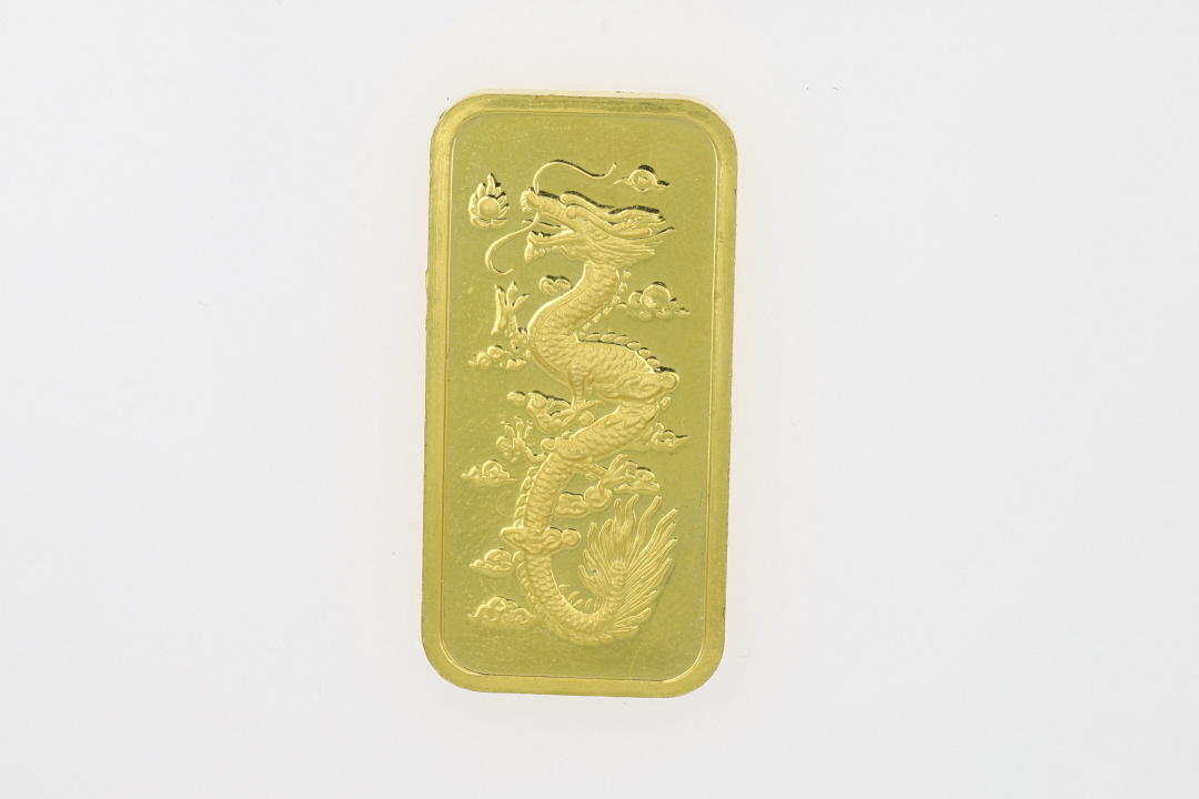 1 oz Thailand Dragon 2 Baht Gold Bar 23k Fine Gold
