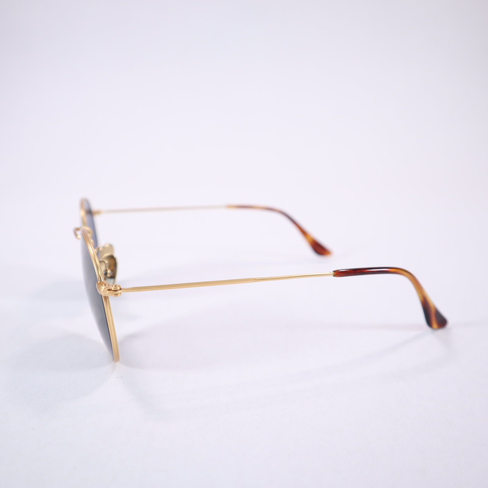 Ray-Ban Round Titanium RB8247 Polished Gold Frame Polarized Sunglasses