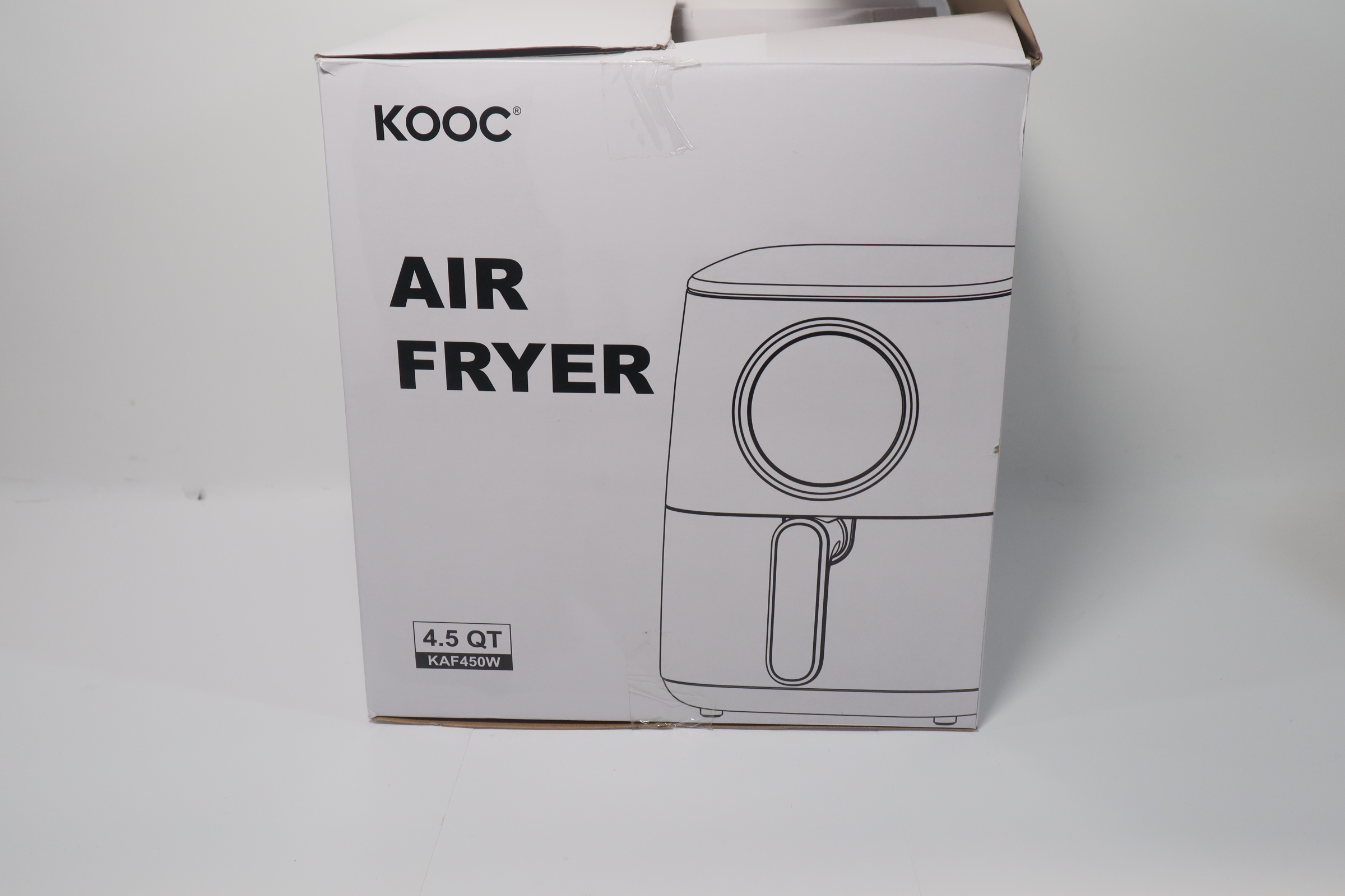 KOOC KAF450W/JH-AF01A White 4.5 Quart Premium Air Fryer 1195 & Original Box
