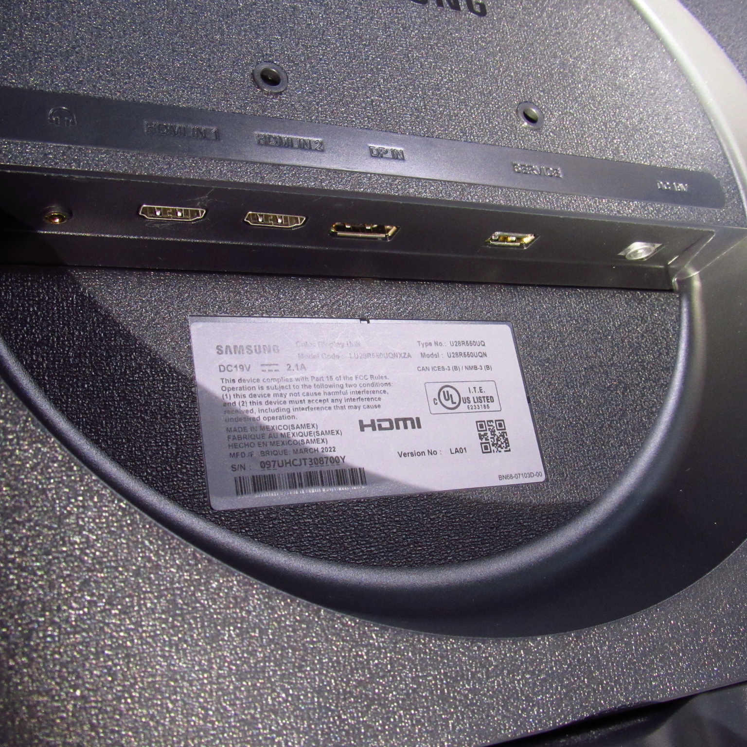 Samsung U28R550UQN 4K UHD 3840x2160 28'' IPS Monitor - Local Pick-Up Only