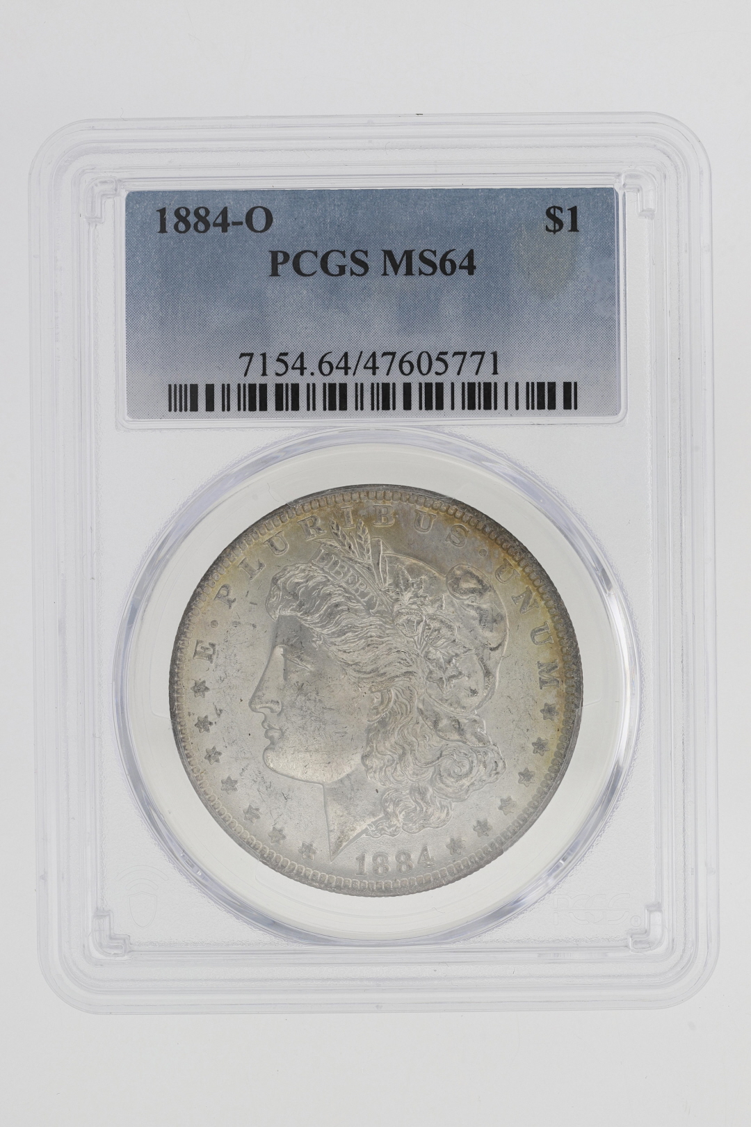 1884-O Morgan Silver One Dollar Coin PCGS MS62 in Sealed Case