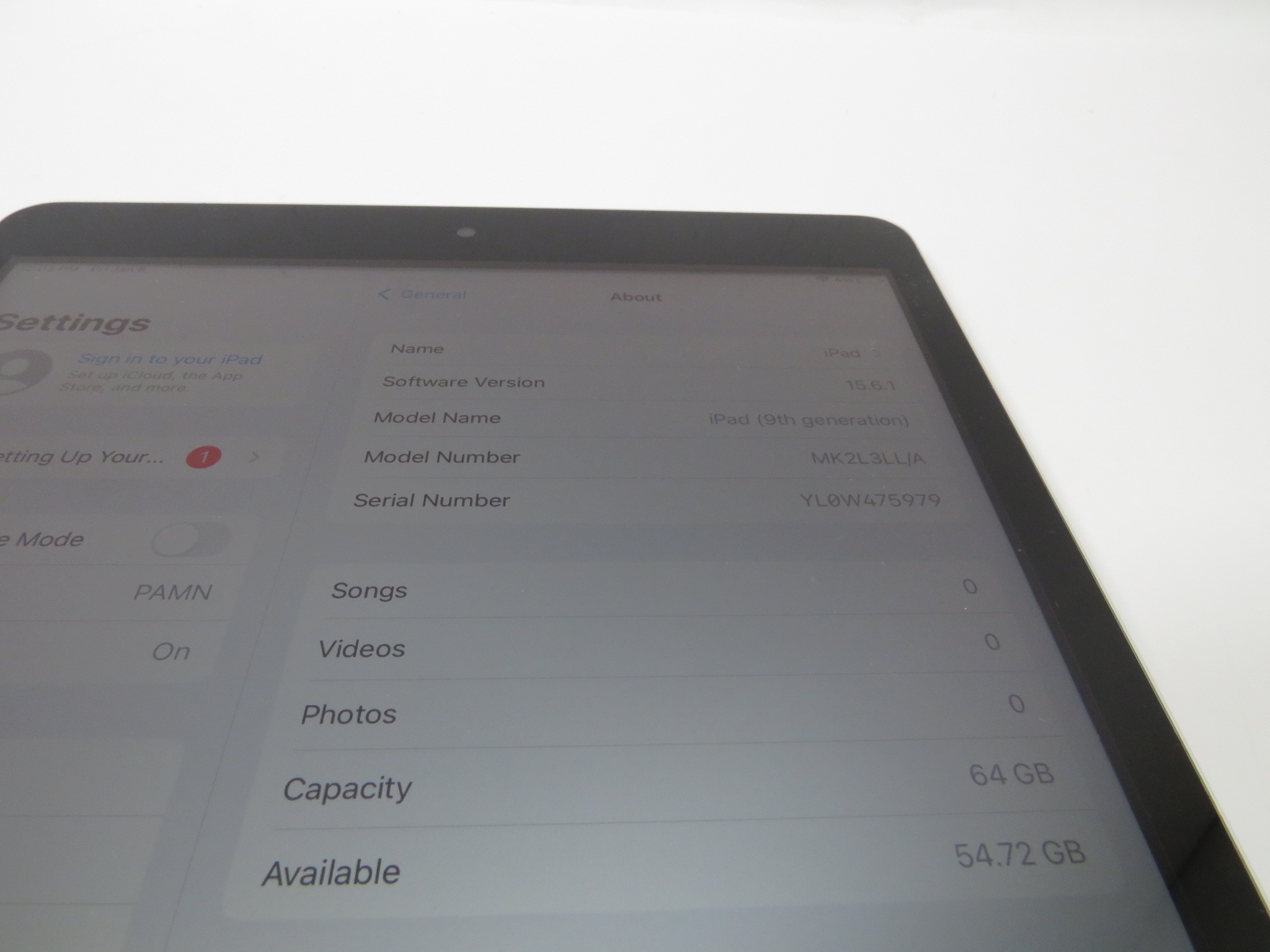 Apple A2602 iPad 9th Gen 10.2" 64GB Tablet