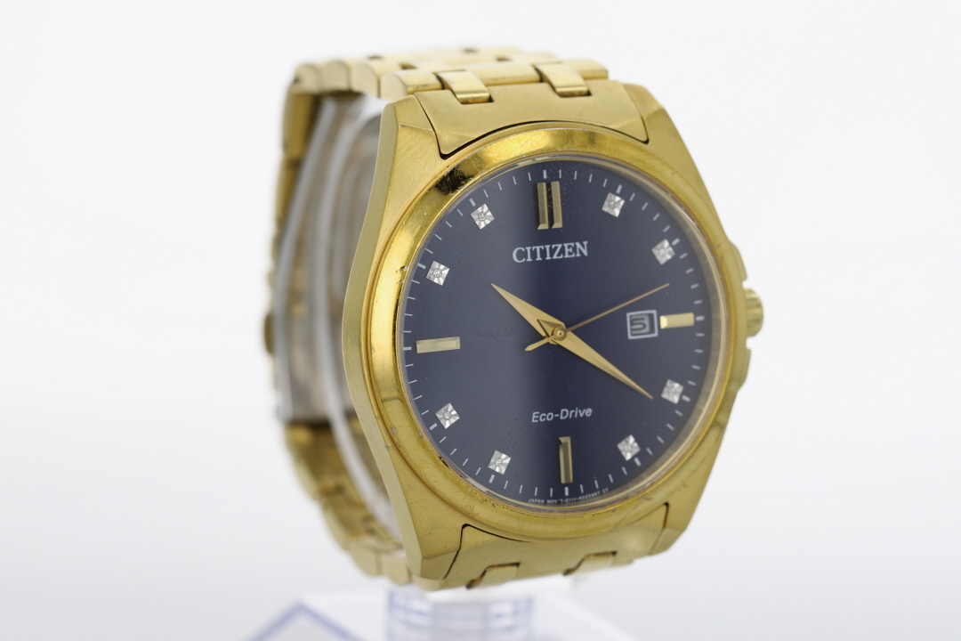 Citizen Corso Peyton Diamond Accent Blue Dial Stainless Steel Men's ...