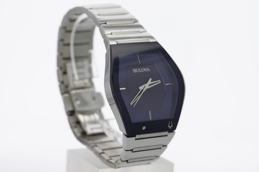 Bulova Gemini Modern Blue Dial Quartz 40mm Stainless Steel Men's Wristwatch