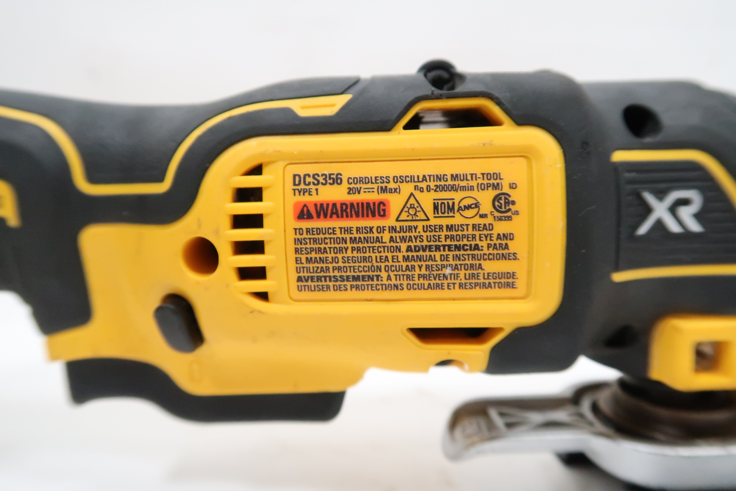 DeWalt DCS356 20V MAX XR Cordless Brushless 3-Speed Oscillating Multi Tool