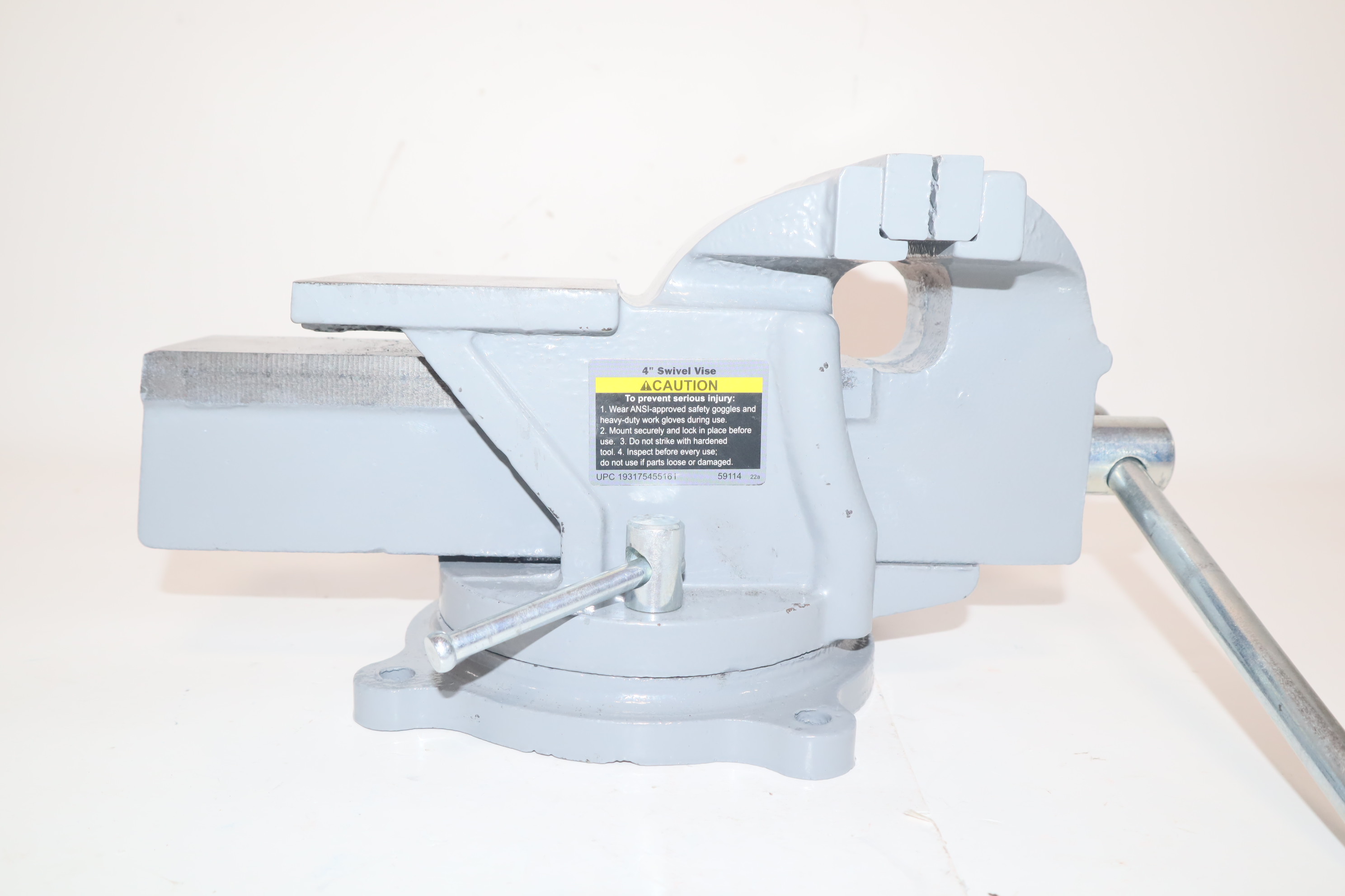 CENTRAL MACHINERY 59114 4" Swivel Vise 2246 / Anvil