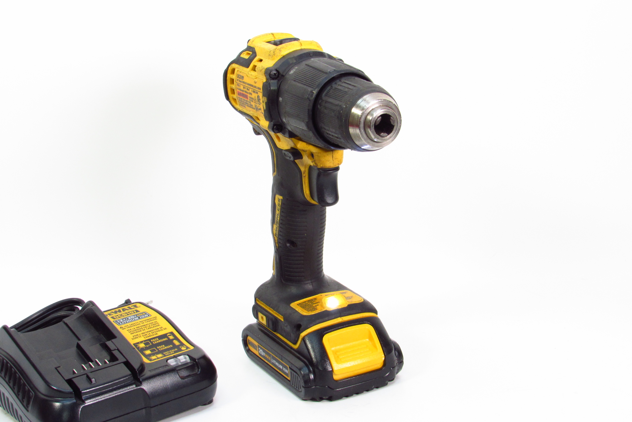 DEWALT DCD709 20-Volt MAX Li-Ion Cordless Brushless Compact 1/2" Hammer ...