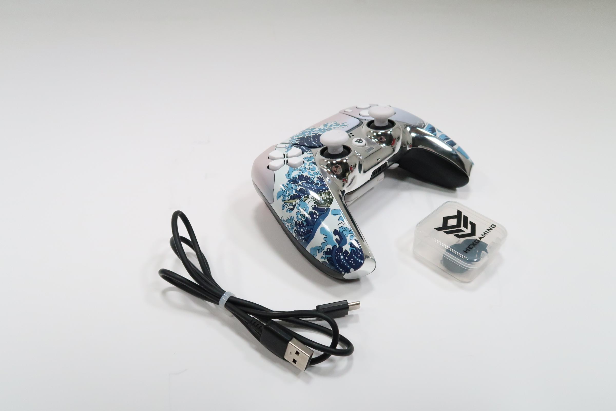 Hex Ultimate PS5 Custom Controller - White Wave 2139