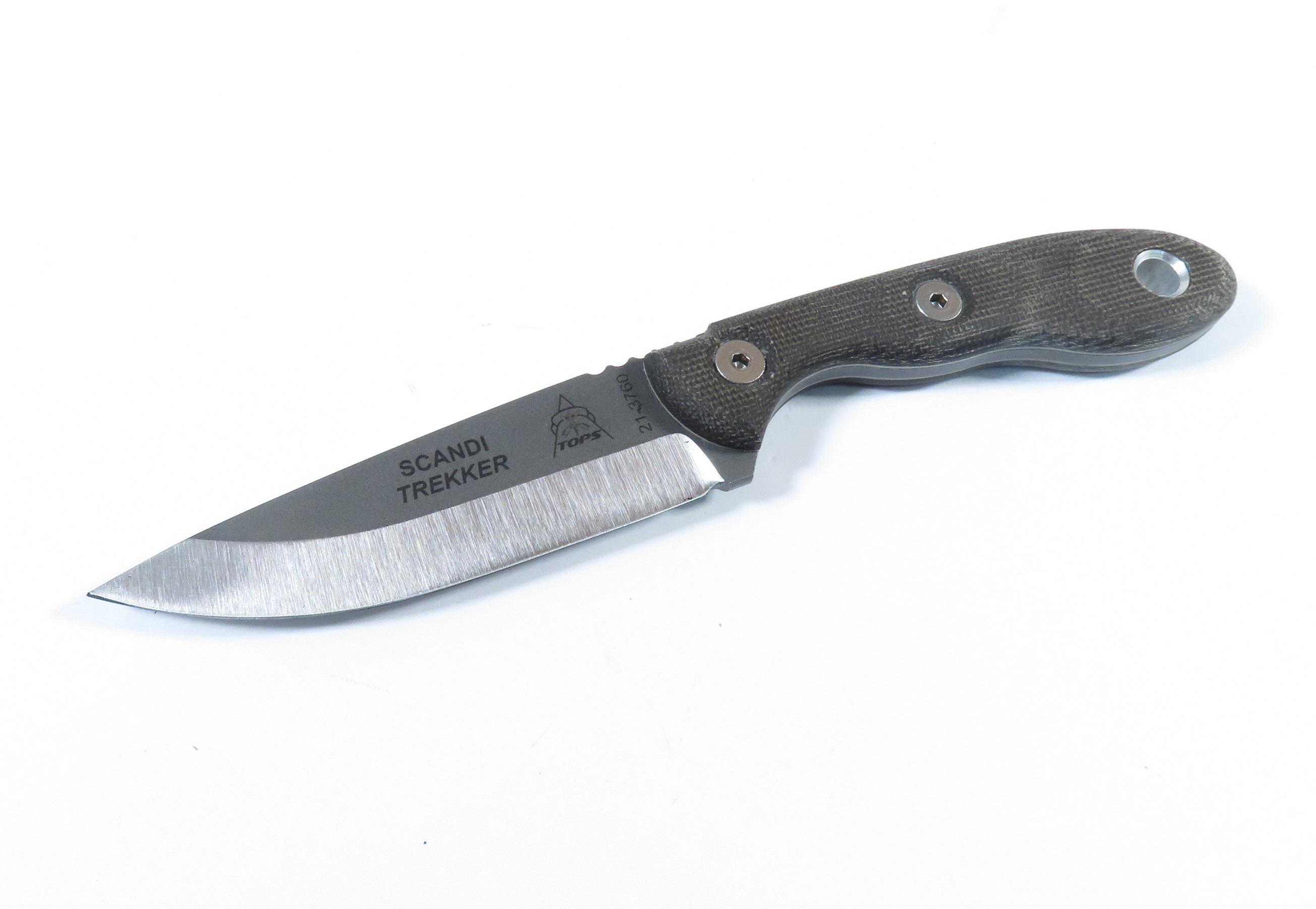 TOPS Knives Scandi Trekker 3.63" Steel Fixed Blade Hunting Knife