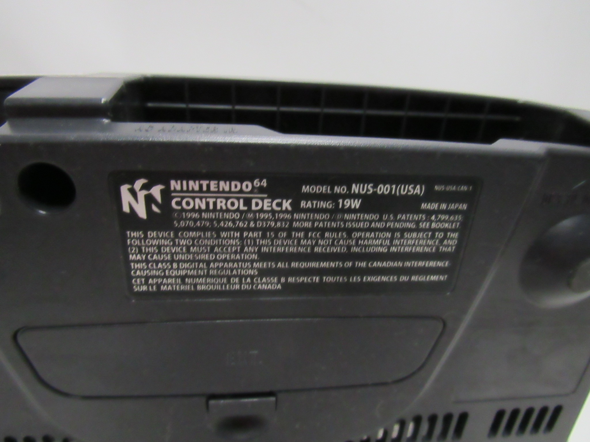 Nintendo 64 N64 NUS-001 64-bit CPU Home Video Game Console