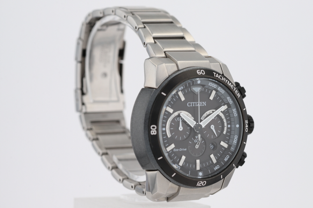 Citizen Ecosphere Black Dial Chronograph Eco-Drive Men's Bracelet & Wristwatch
