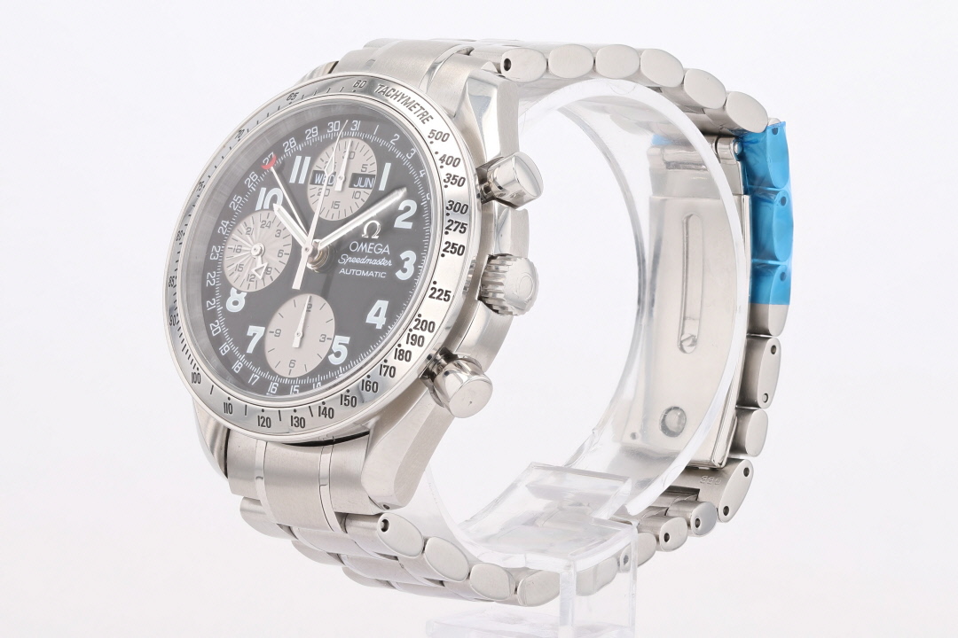 Omega Speedmaster Black Dial Chronograph Automatic Stainless Steel Men ...