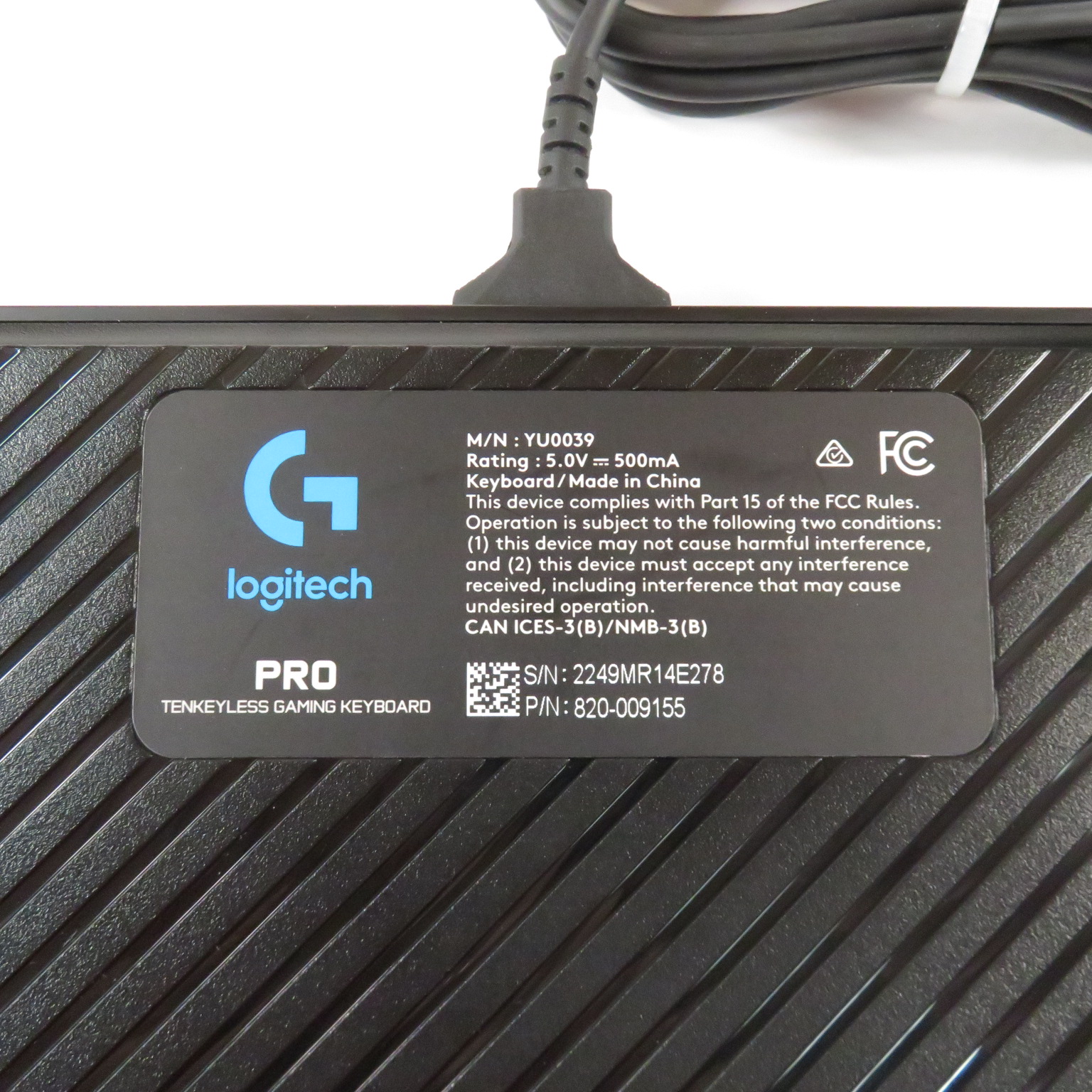 Logitech G PRO YU0039 Mechanical Ultra Portable Tenkeyless Gaming Keyboard