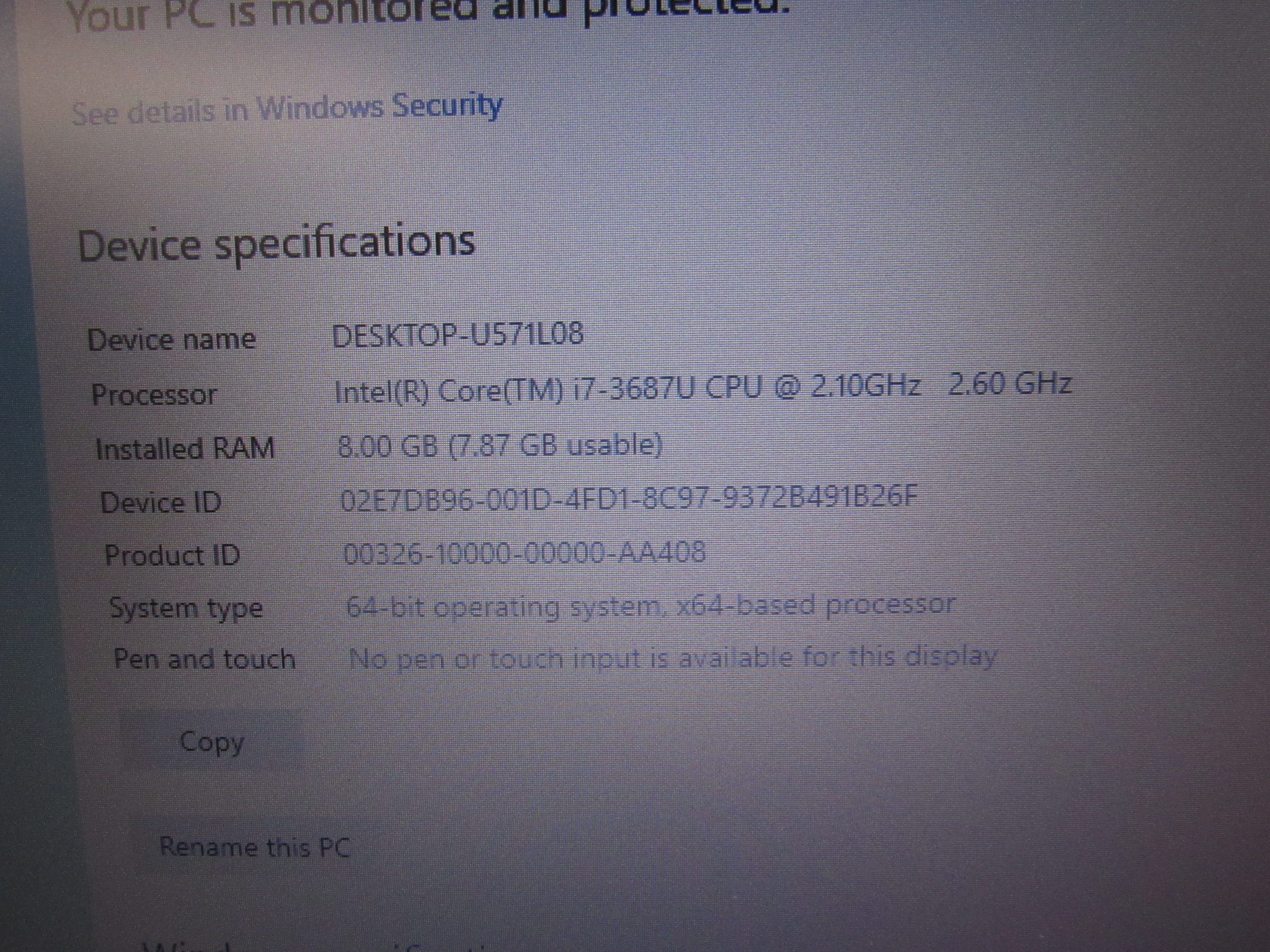 HP Elitebook 9470m Intel Core i7-3687U 2.10GHz 8GB RAM 500GB HDD 14"