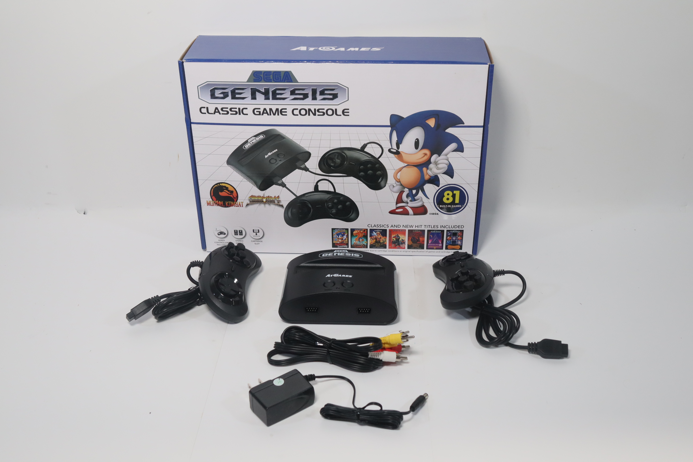 Sega Genisis H10607 Black Classic Game Console 3790 / 81 Built-in ...