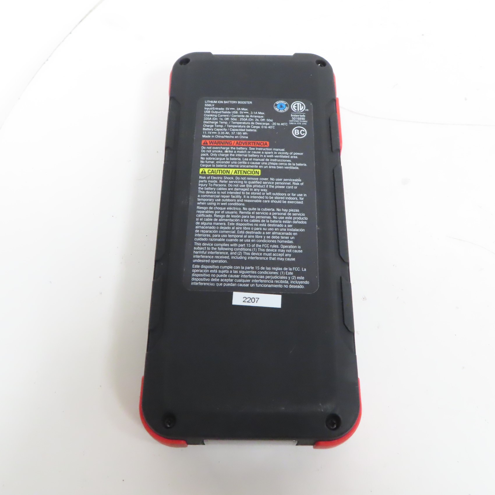 Vector SS6LV 1200 Peak Amp Dual USB Lithium-Ion Jump Starter/Charger