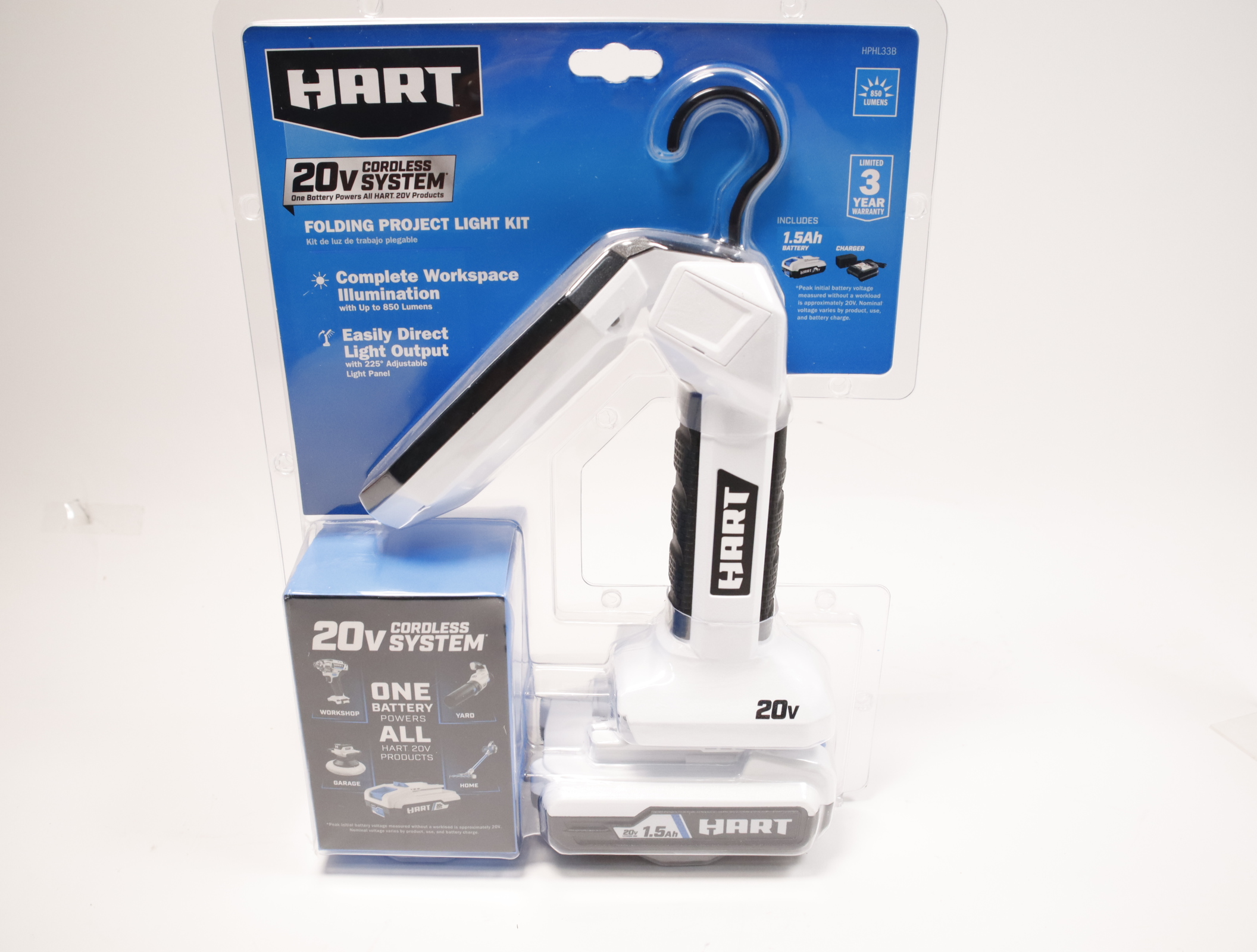 Hart HPHL66 20V Cordless LED Worklight Kit 2500 Lumens
