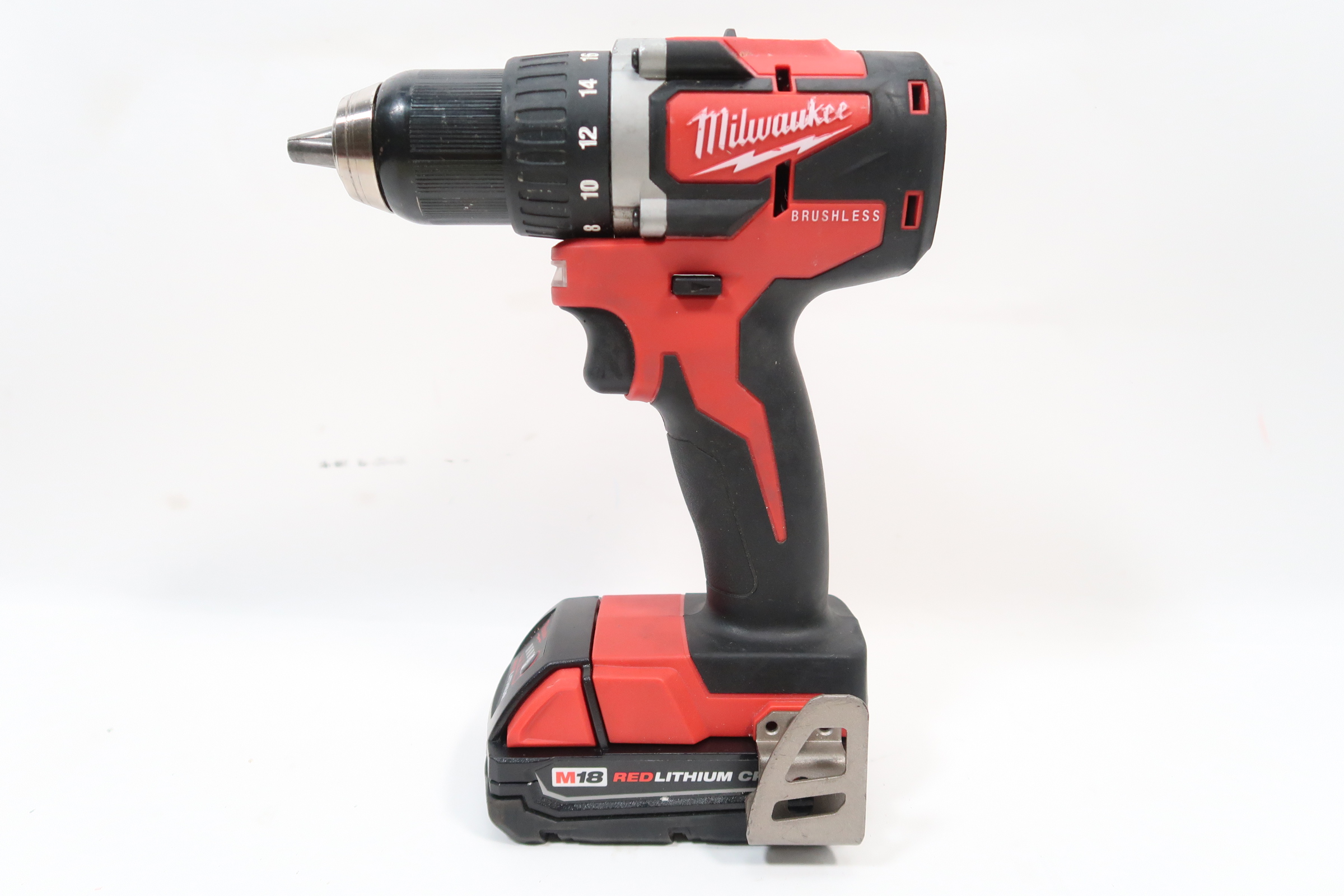 Milwaukee 2801-20 18-Volt Li-Ion Brushless Cordless 1/2" Compact Drill ...
