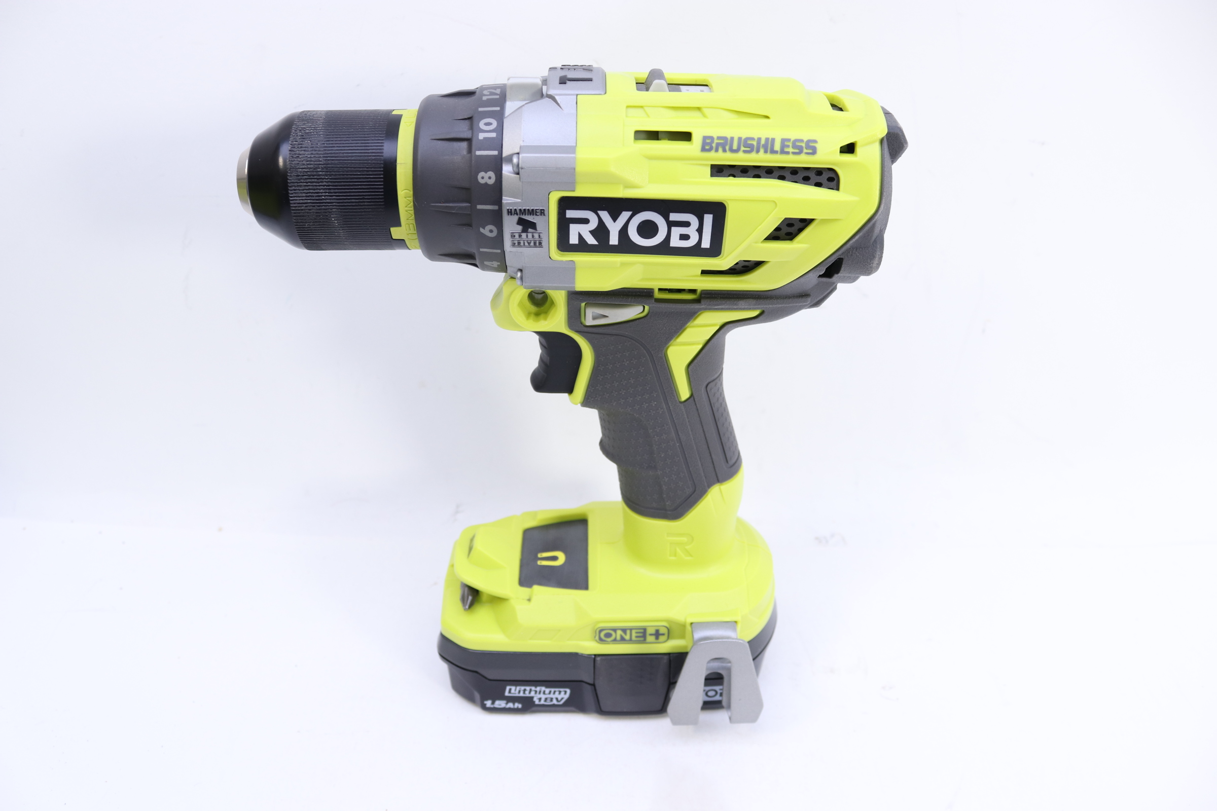 Ryobi P251 ONE+ 18V Lithium-Ion Cordless Brushless 1/2" Hammer Drill/Driver