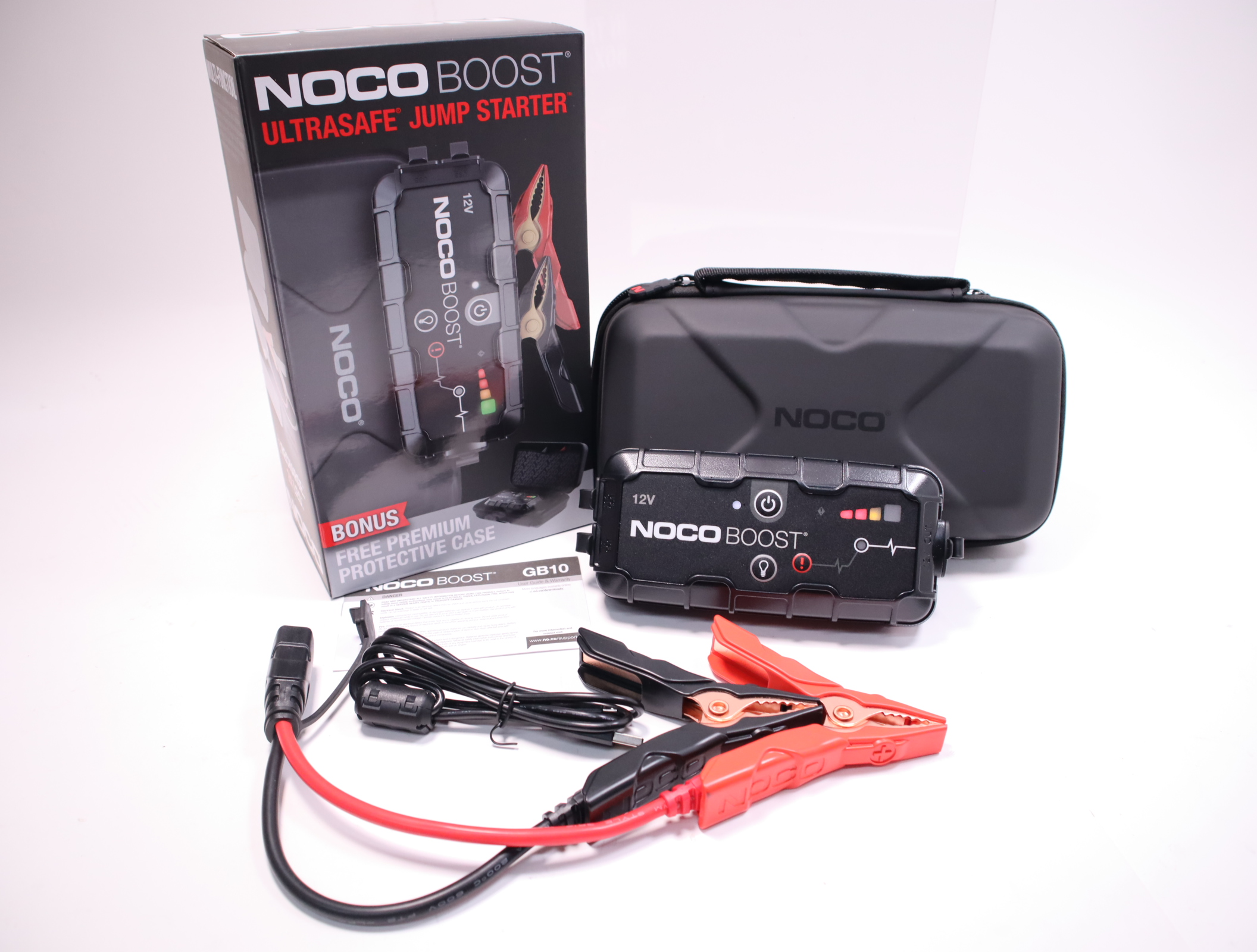 NOCO Boost GB10 Lithium Ultrasafe Jump Starter 12V Carrying Case 3223