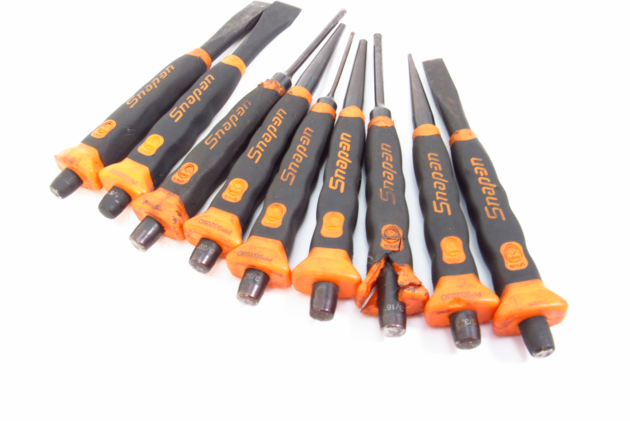 Snap-on Tools PPCSG710O Soft Grip Punch & Chisel Set - Orange - Missing ...