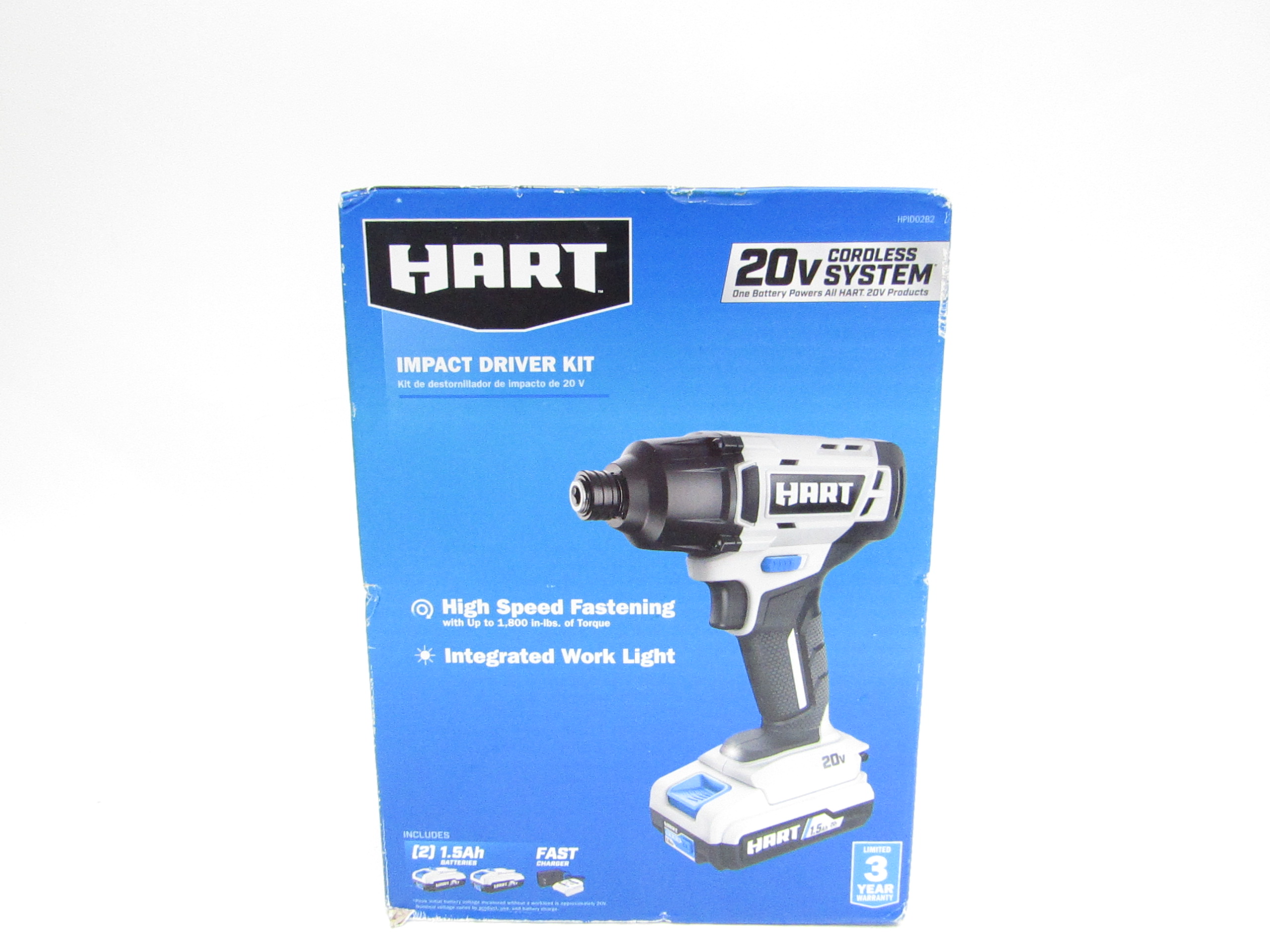 Hart HPID02B2 20V Cordless Impact Driver Kit