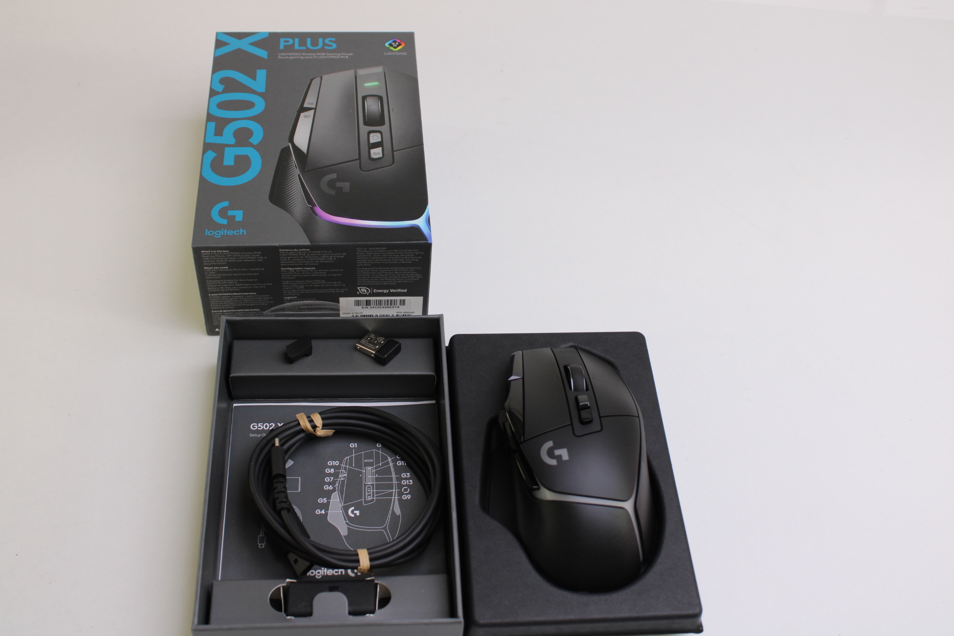 Logitech 910-006160 LIGHTSPEED RGB Wireless Gaming Mouse G G502 X Plus