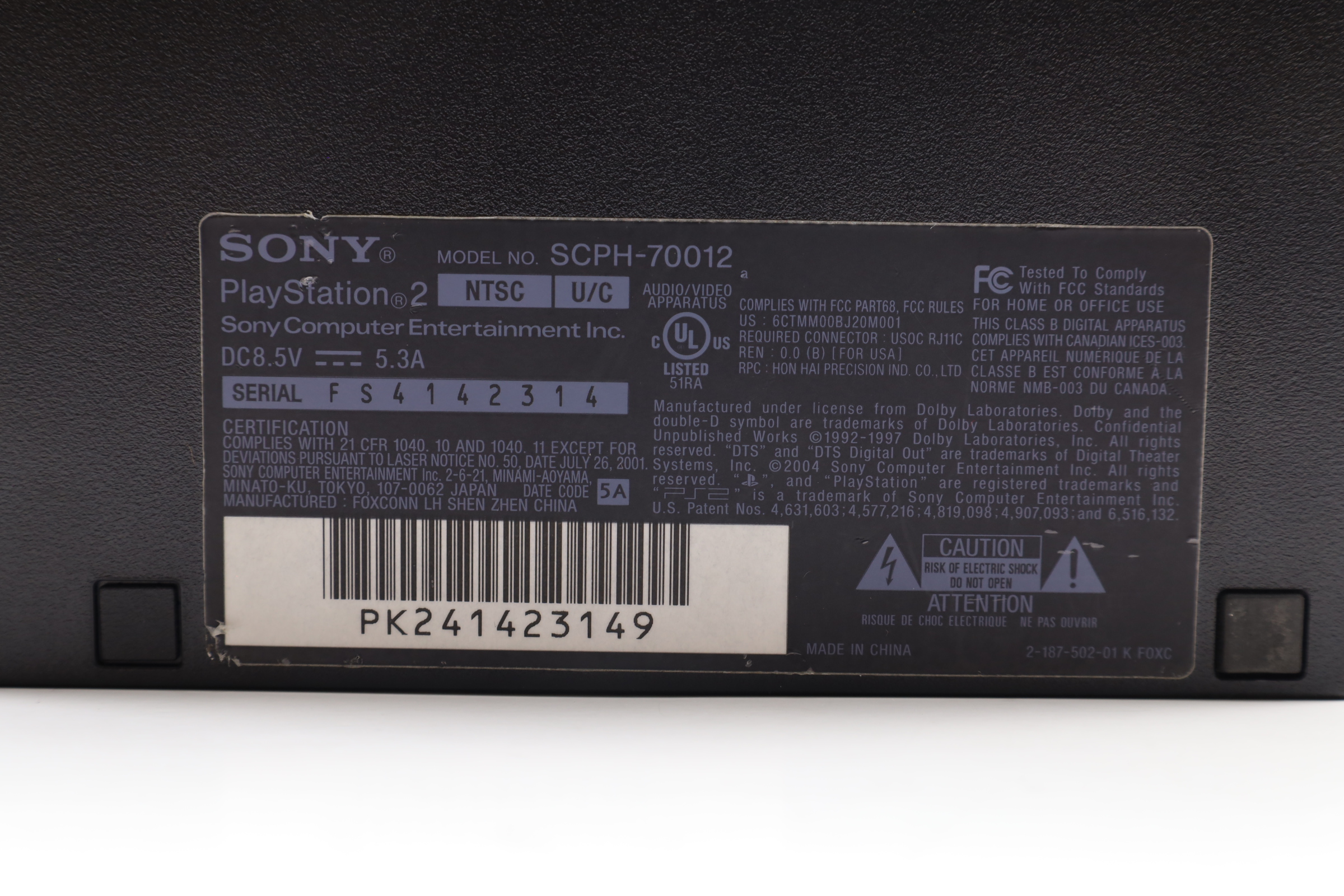 Sony PlayStation 2 Slim SCPH-70012 Video Game Console - Black (7922)