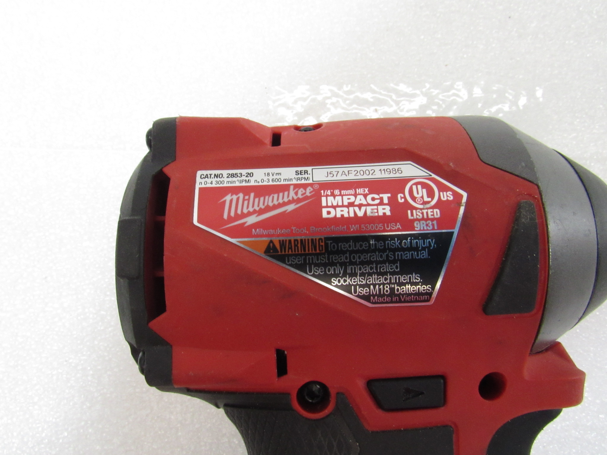 Milwaukee 2853-20 M18 FUEL 1/4" Hex Impact Driver