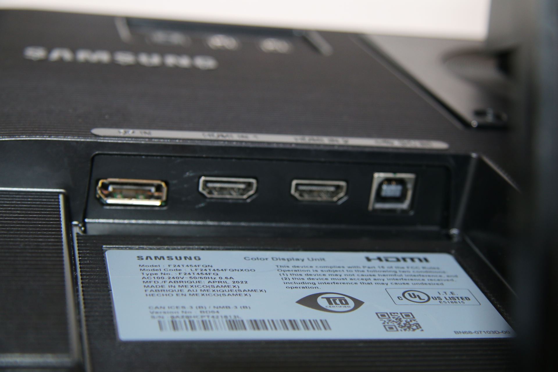 Samsung F24T454FQN 24" T45F Borderless IPS Panel Professional Monitor 813L