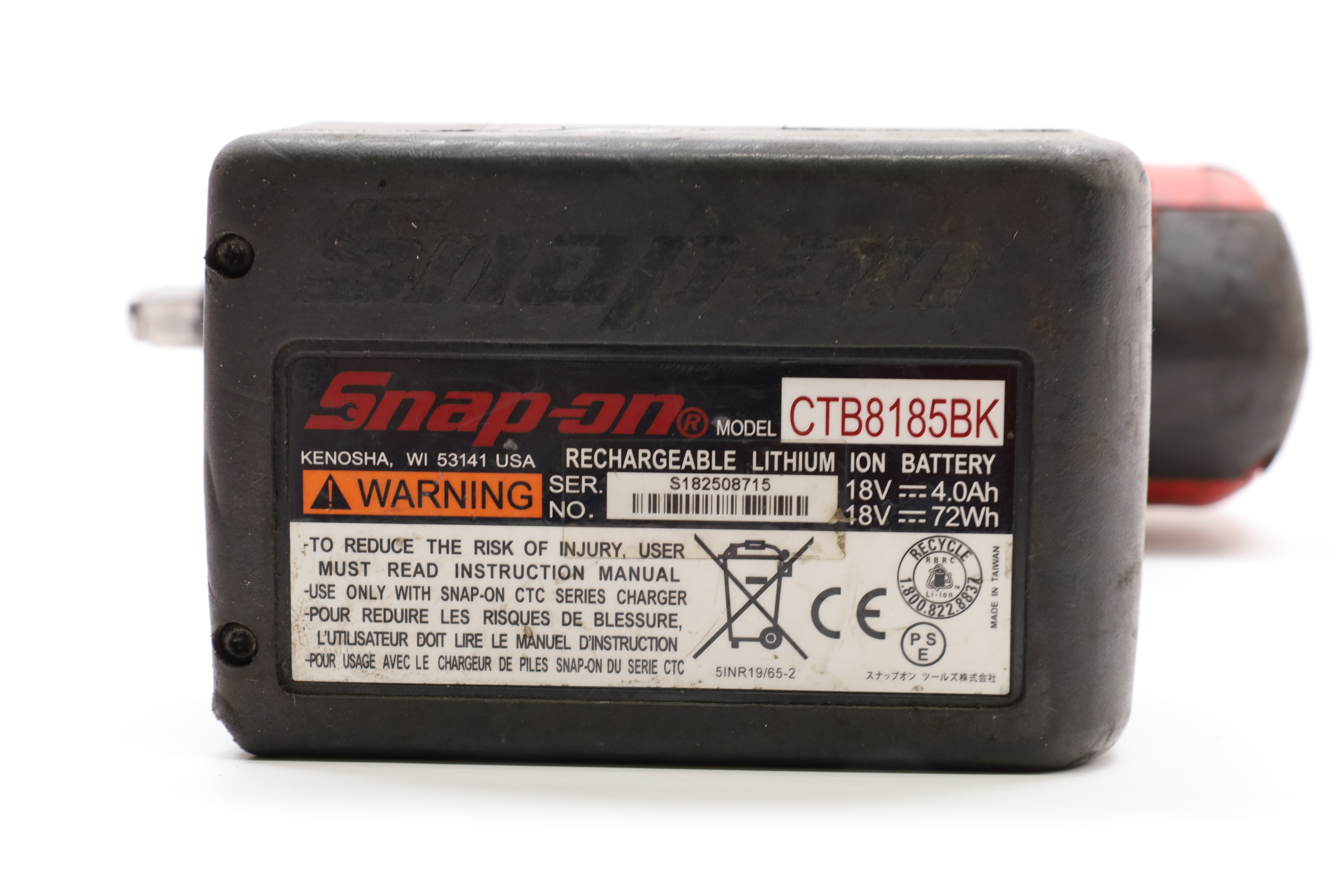 Snap-on Tools CT8850 18V Lithium-Ion 1/2" Cordless Impact Wrench - Red