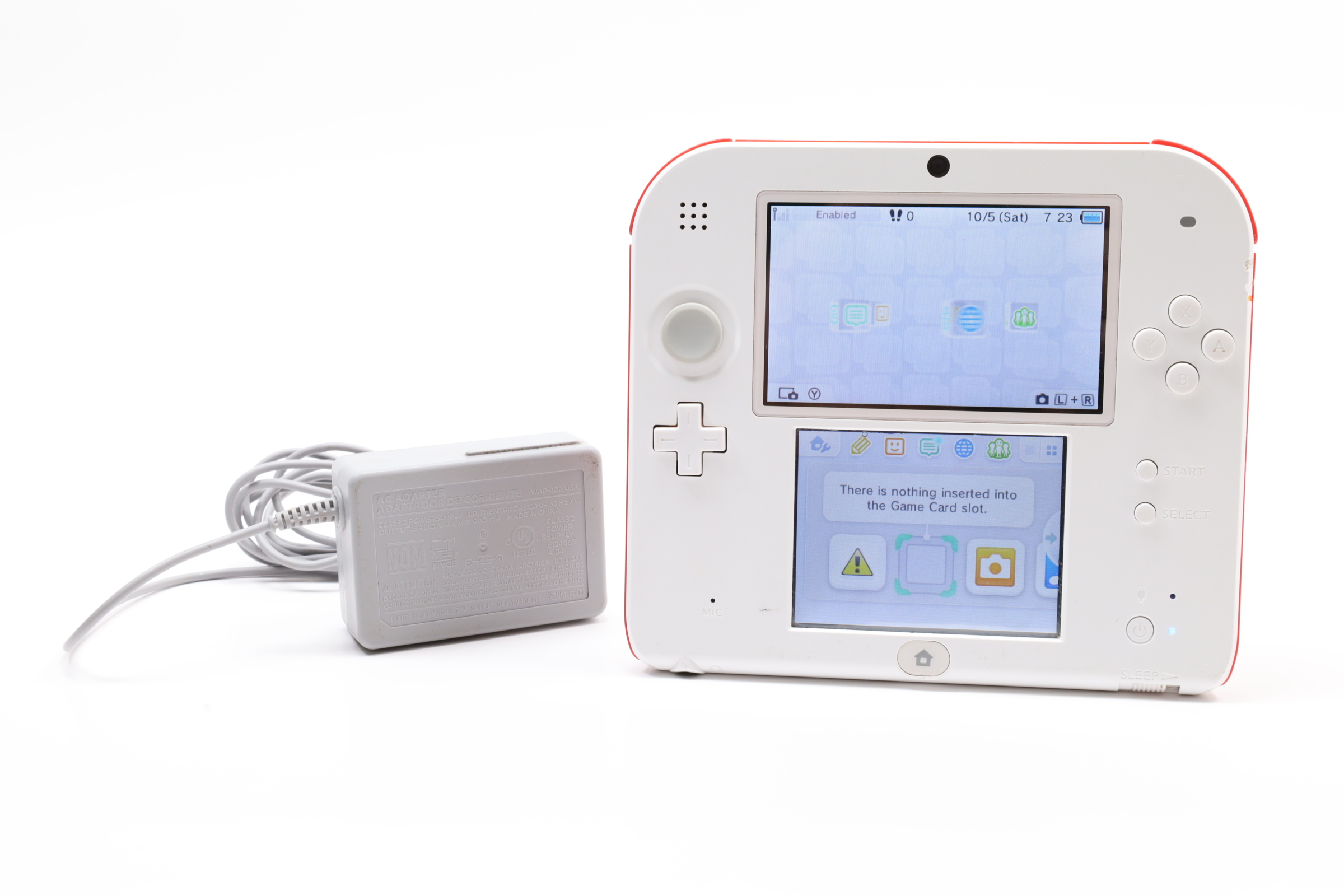Nintendo 2DS FTR-001 Dual-Screen Portable Gaming System - Red/White