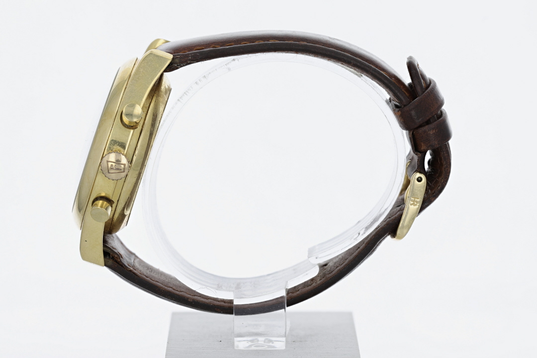 Festina Gold Dial Chronograph Leather Strap 18k Yellow Gold Men's ...