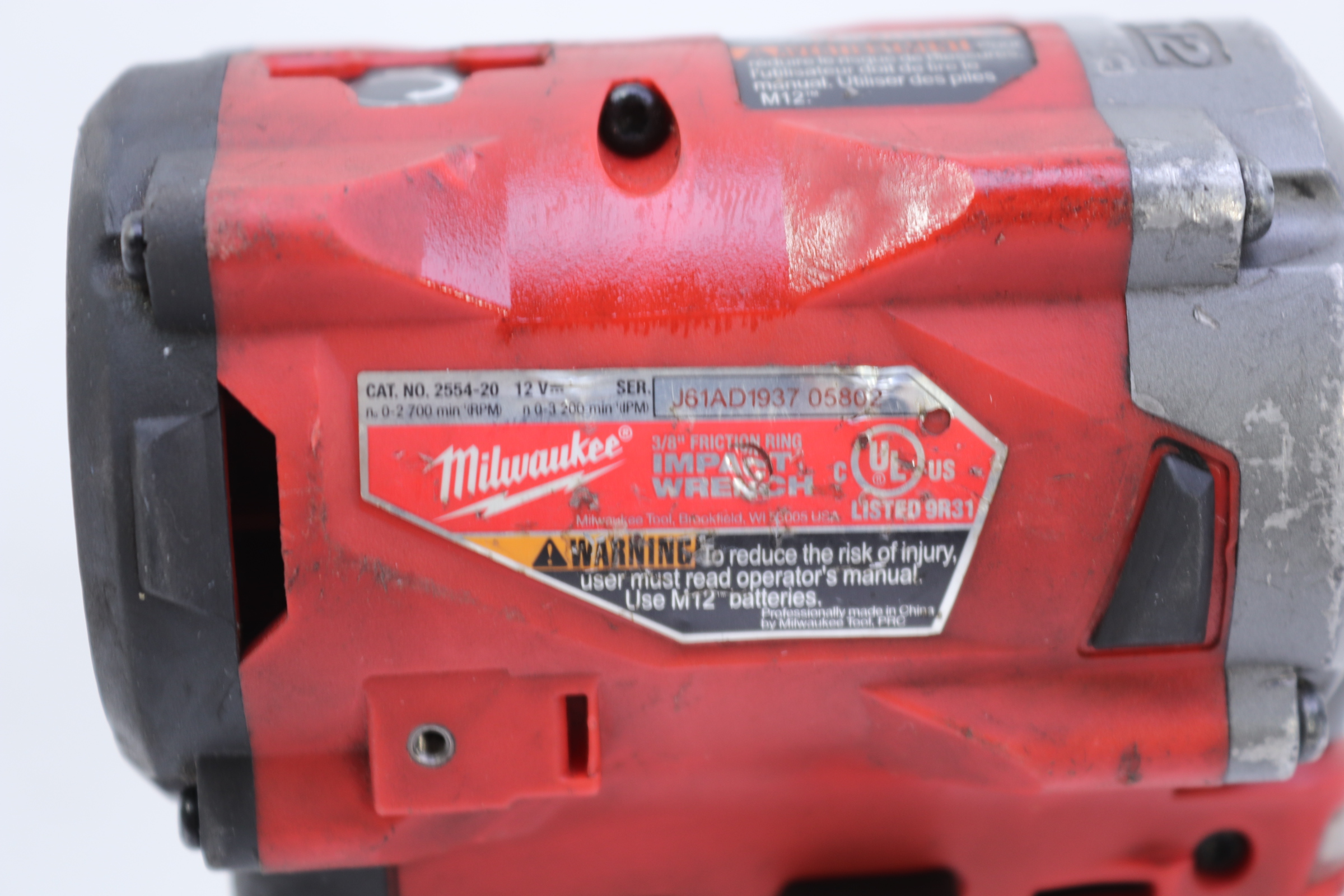 Milwaukee 2554-20 M12 FUEL Li-Ion Brushless Cordless Stubby 3/8" Impact ...