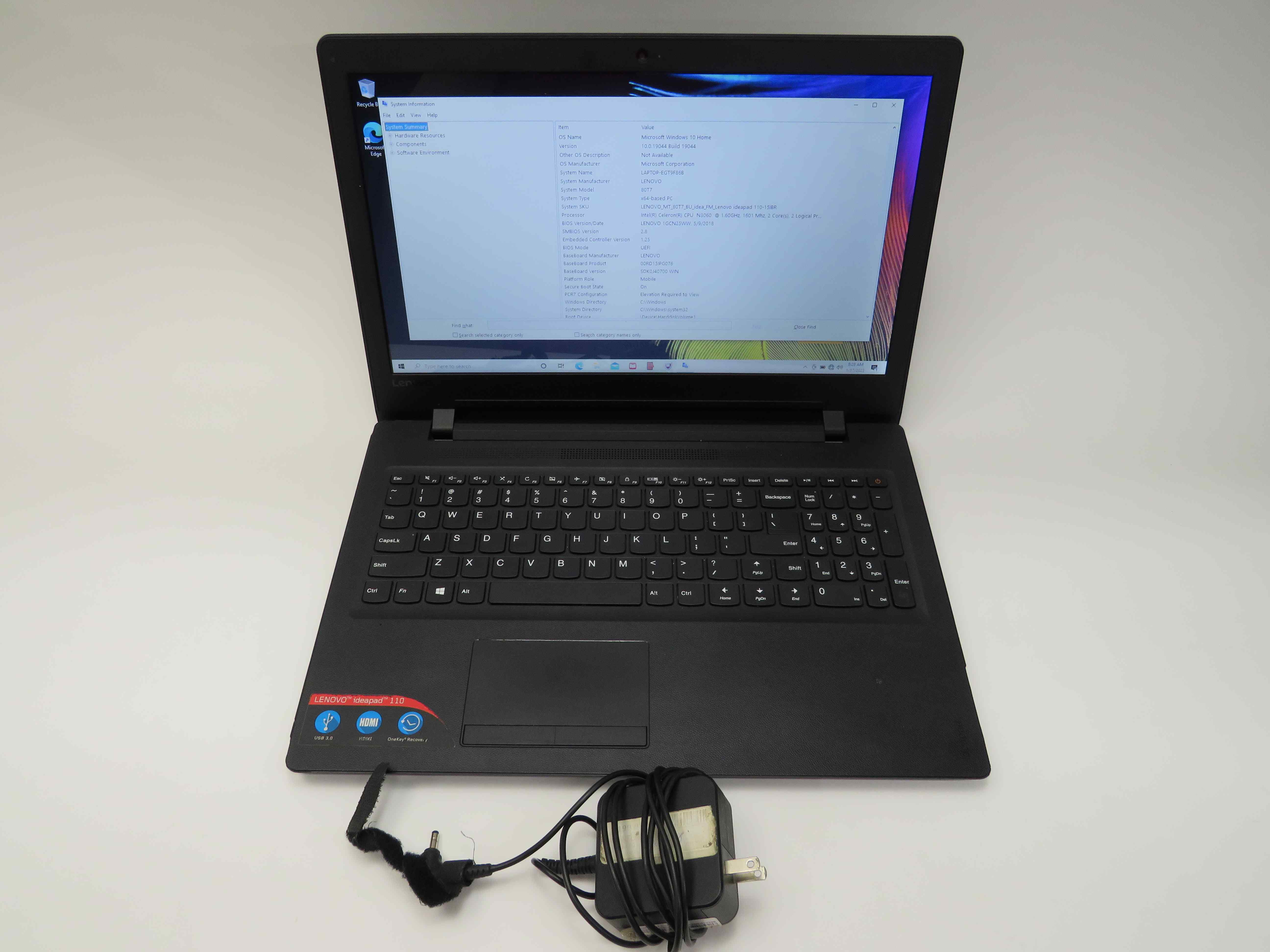 Lenovo Ideapad 110-15IBR Win 10 Celeron N3060 1.60GHz 4GB RAM 500GB HDD ...