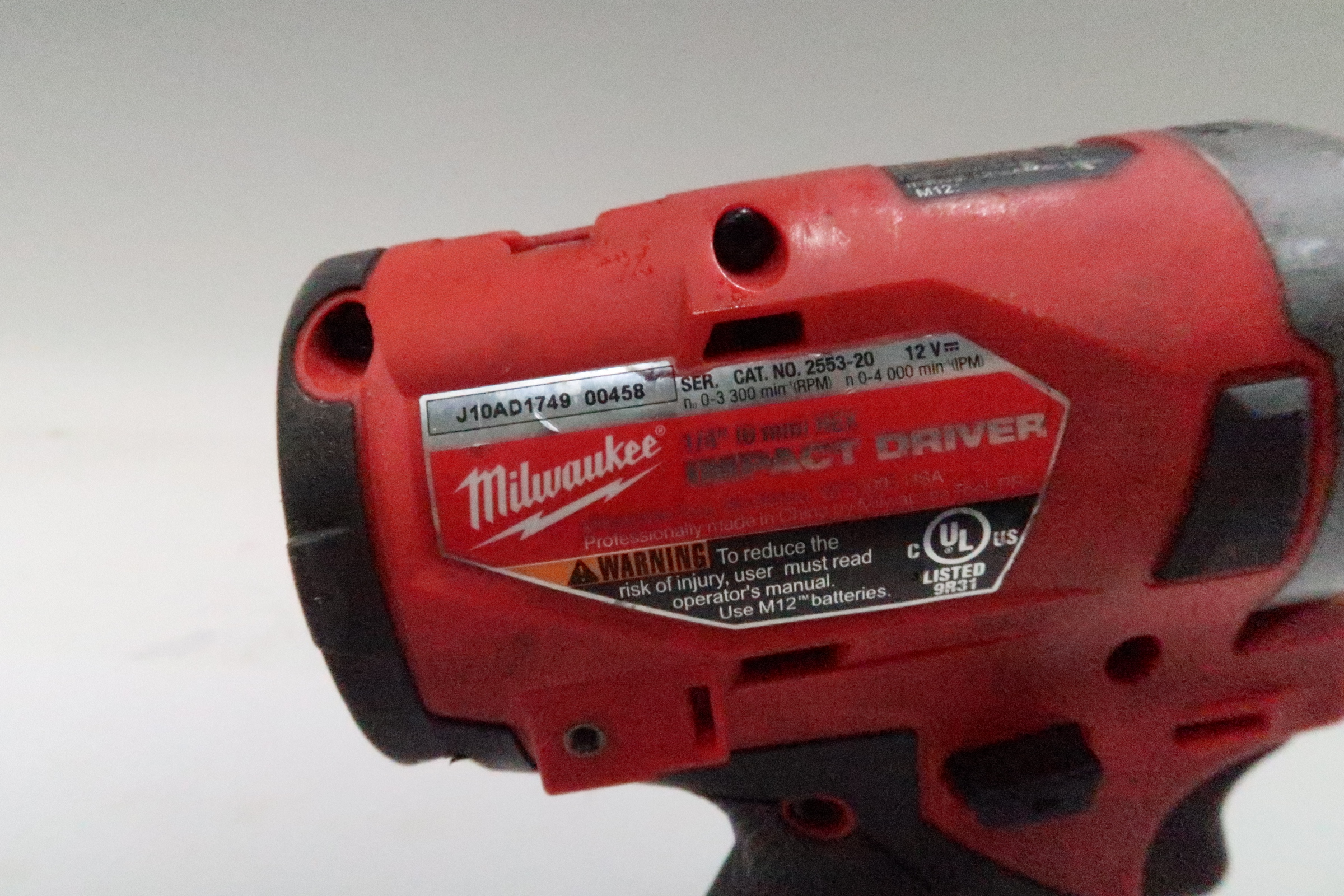 Milwaukee 2553-20 M12 FUEL 12V Brushless Cordless 1/4" Hex Impact Driver 8939