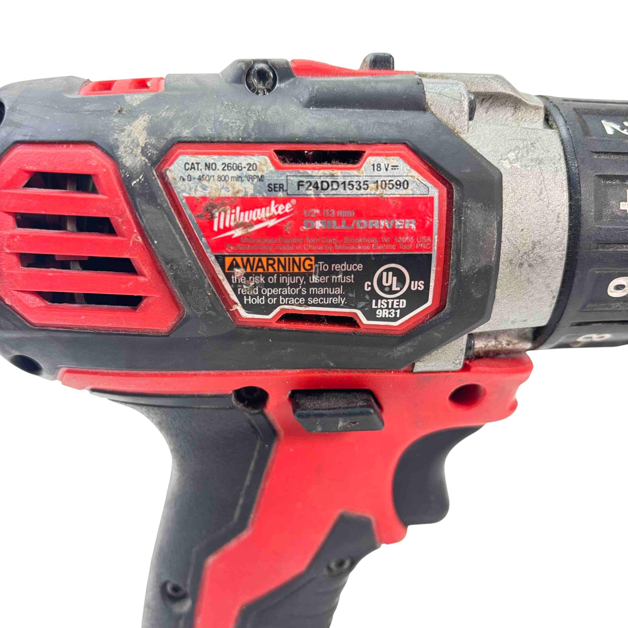 Milwaukee 2606-20 M18 18V Lithium-Ion Cordless 1/2" Cordless Drill ...