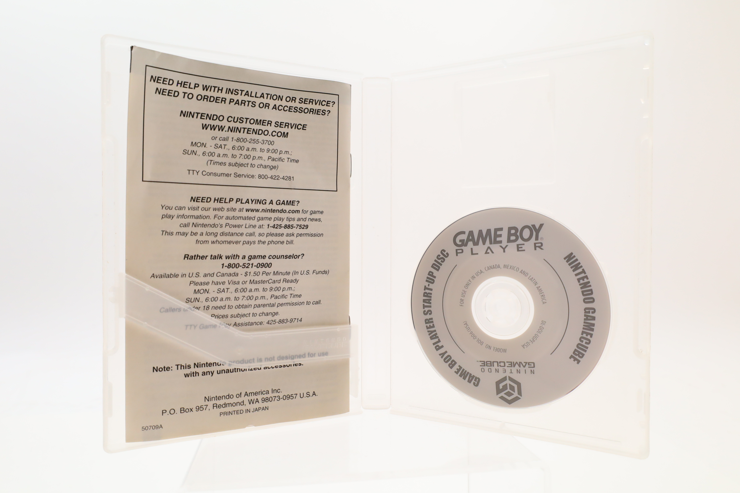 Nintendo GameCube DOL-001 Video Game Console - Game Boy Player & Start ...
