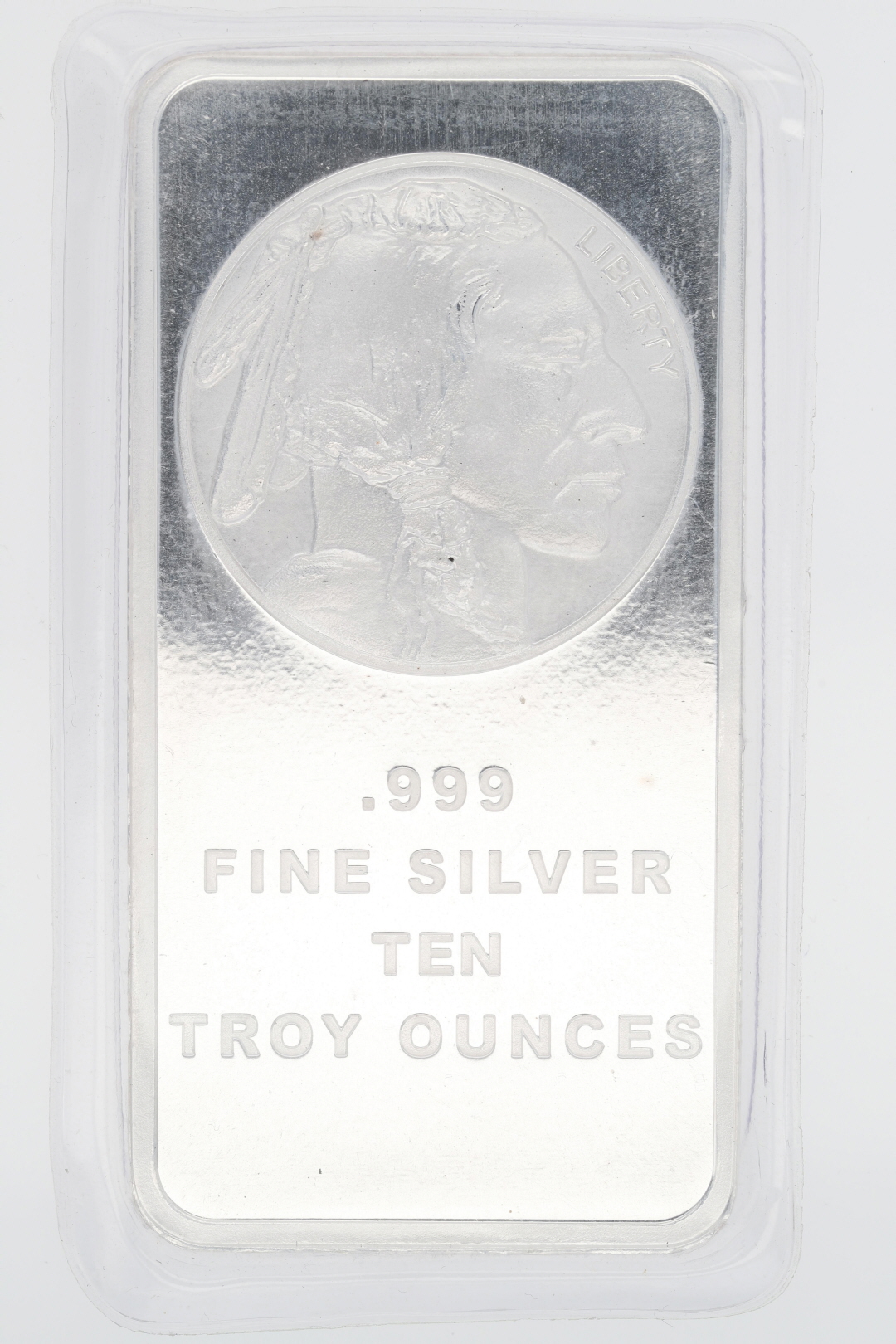10 oz SilverTowne American Buffalo Indian Head Replica .999 Fine Silver ...