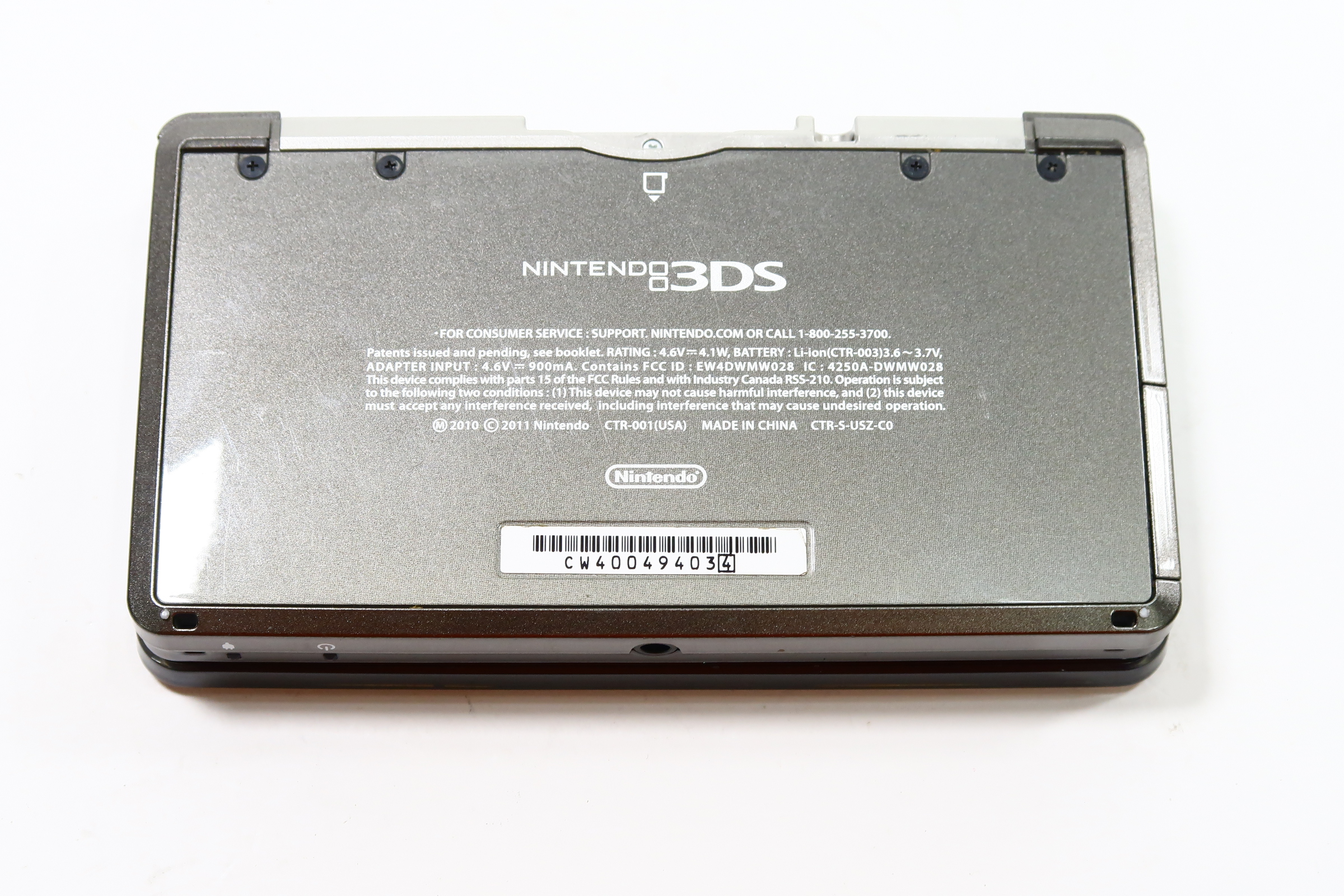Nintendo 3DS CTR-001 3D Dual Screen Portable Handheld System - 4034