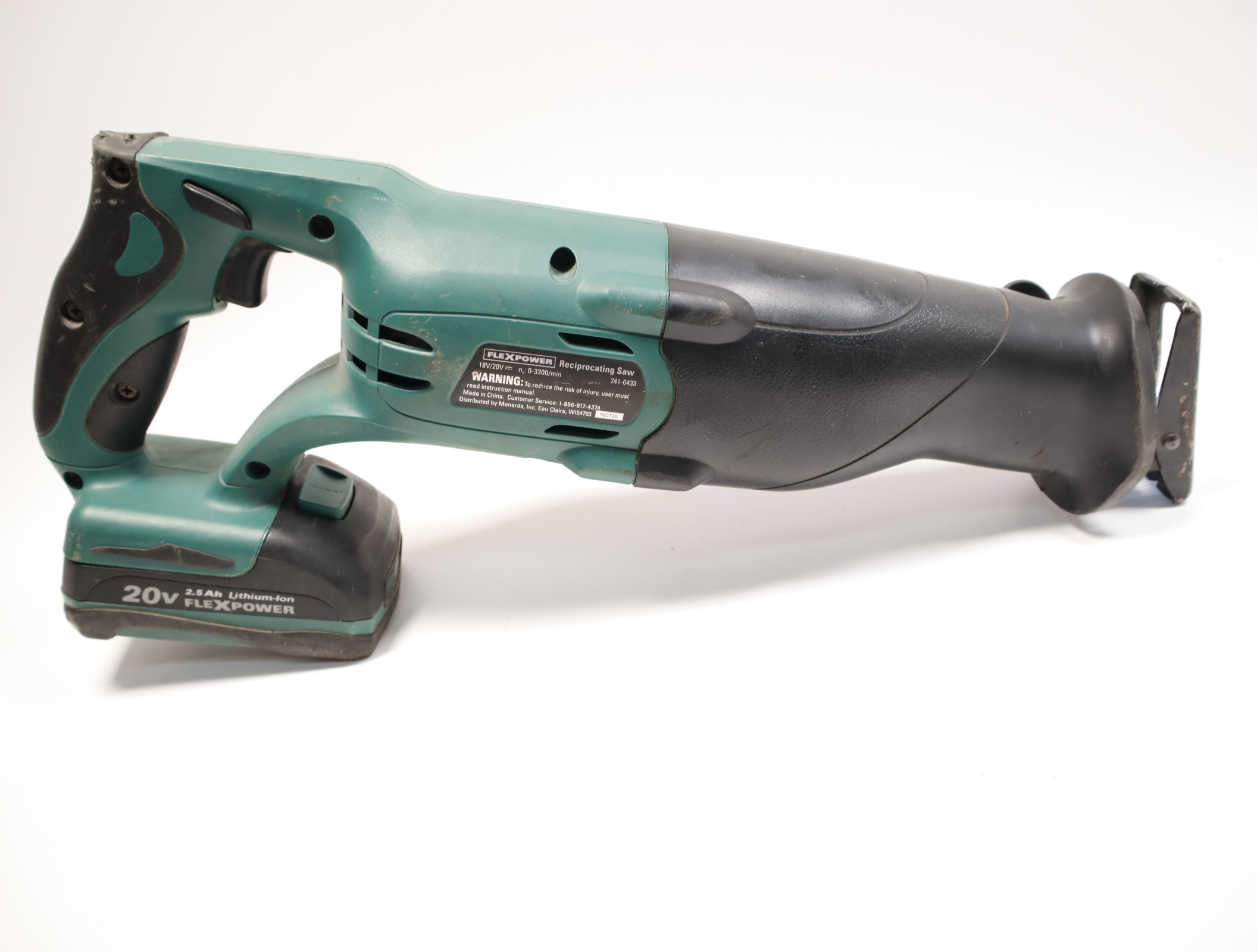 Masterforce 241-0433 20V Cordless Reciprocating Saw Tool/Battery Only