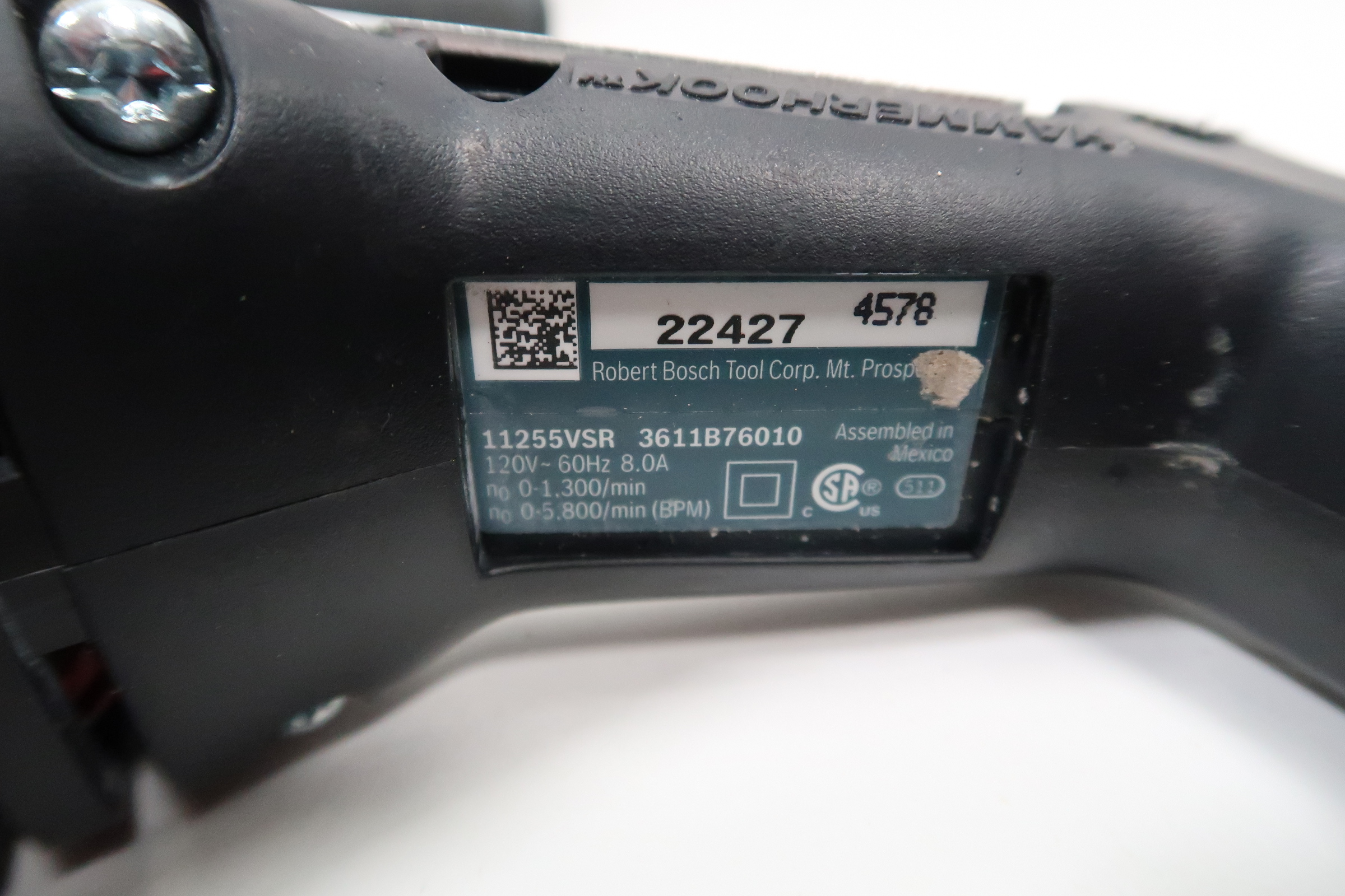 Bosch 11255VSR Bulldog Xtreme 8Amp 1" Corded SDS-Plus Rotary Hammer Drill