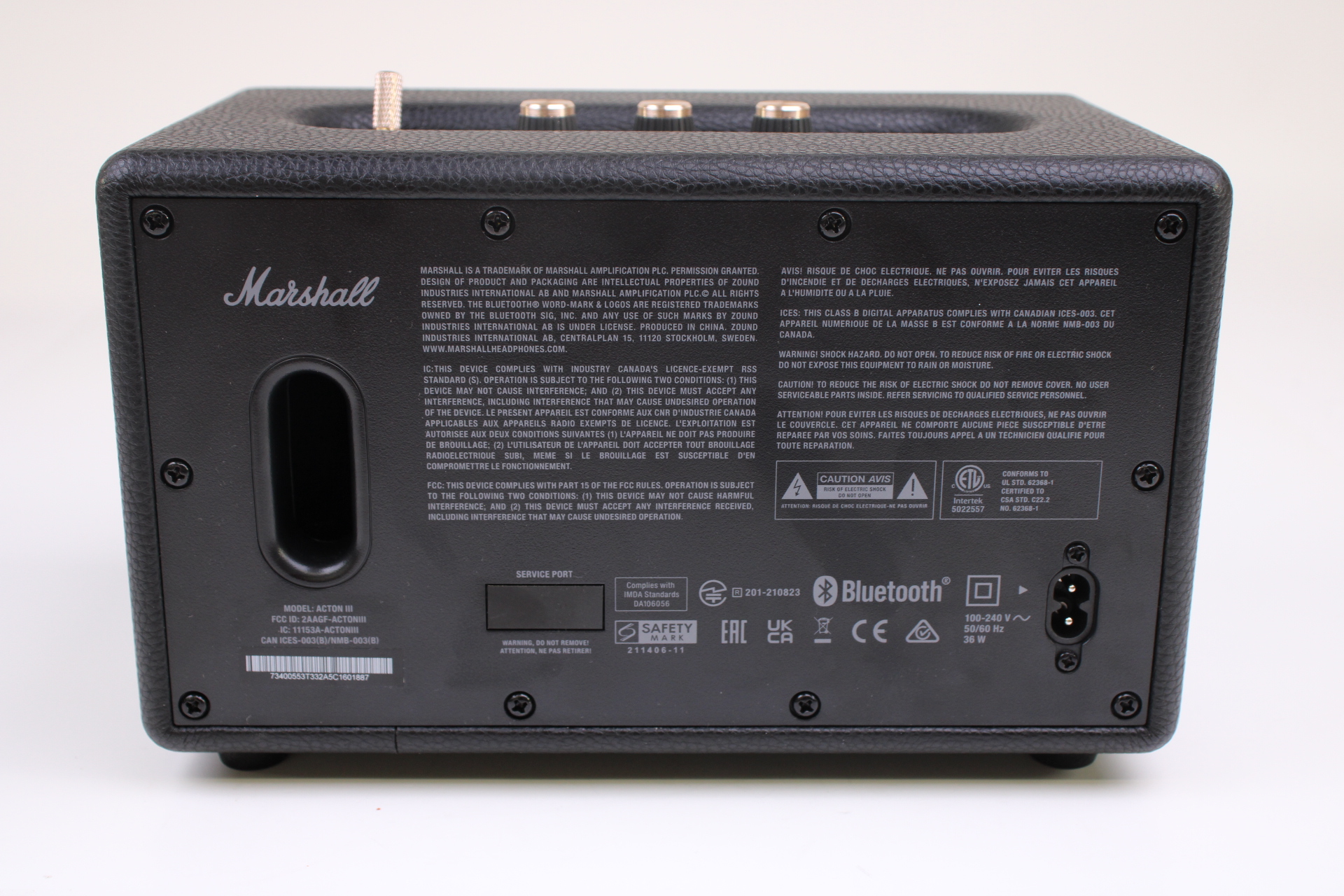 Marshall Action III 1006008 Compact Bluetooth Speaker