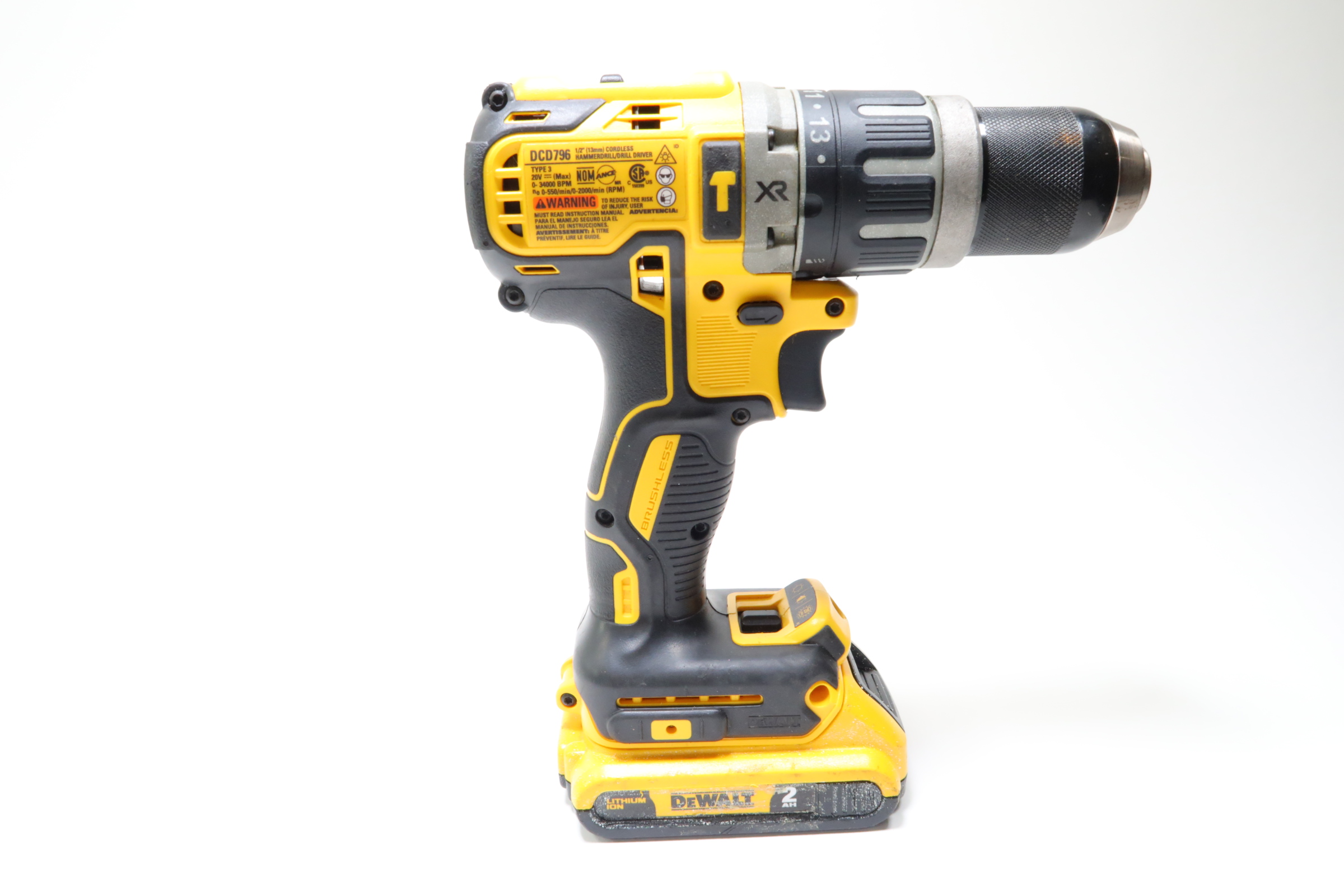 DeWalt DCD796 20V MAX XR Cordless Brushless 1/2" Hammer Drill/Driver
