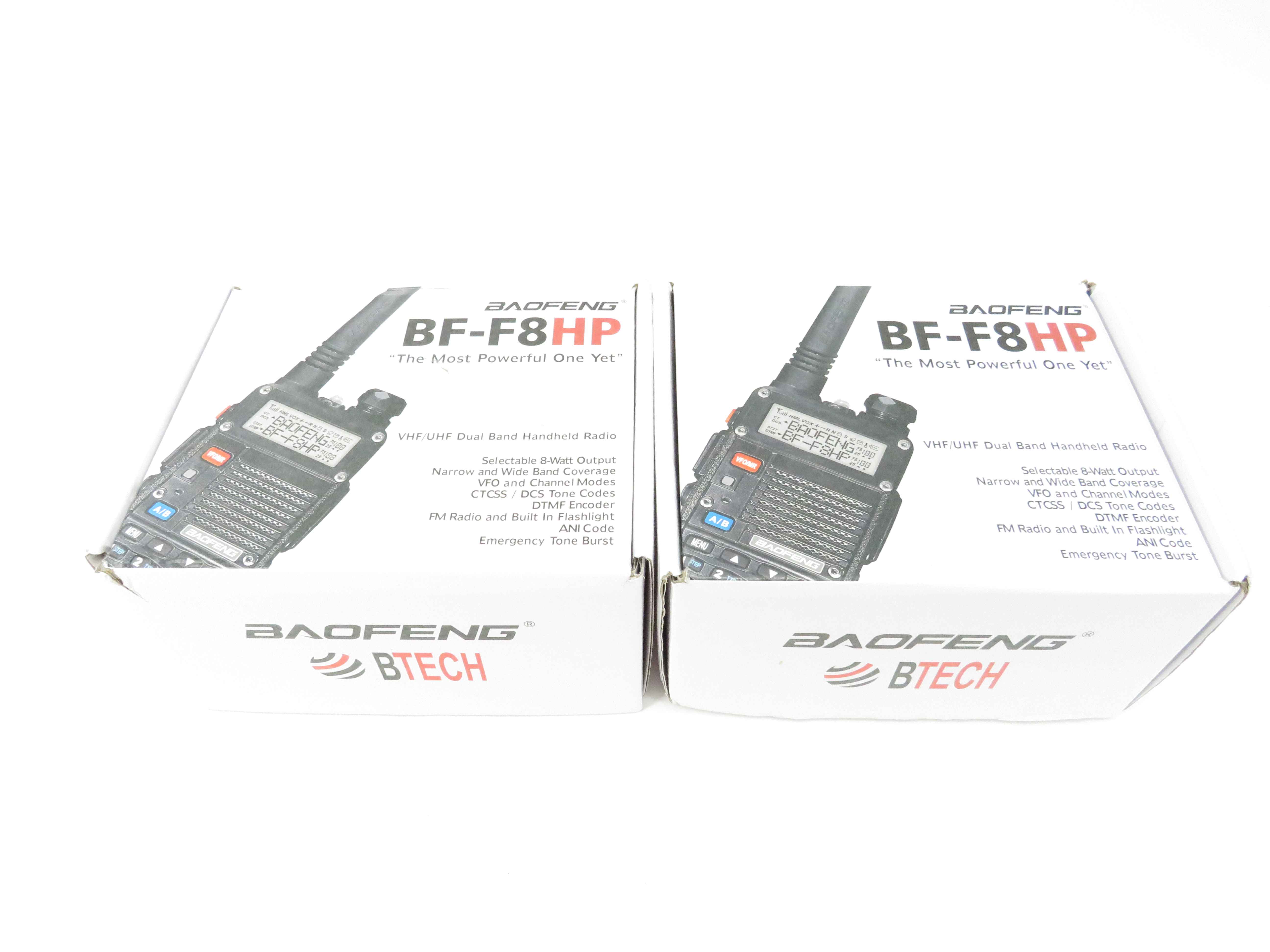 Baofeng BTech BF-F8HP VHF/UH Dual Band Handheld Radio Set Pair