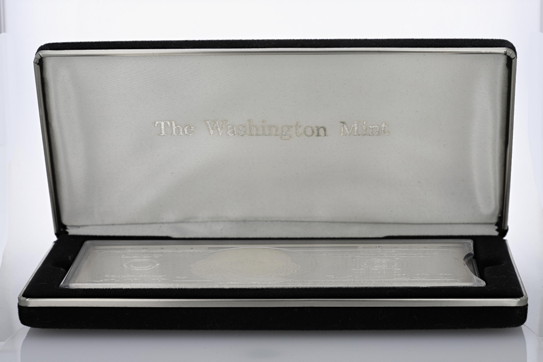 1997 $100 Franklin 4 oz. Silver Proof .999 Fine Silver The Washington ...