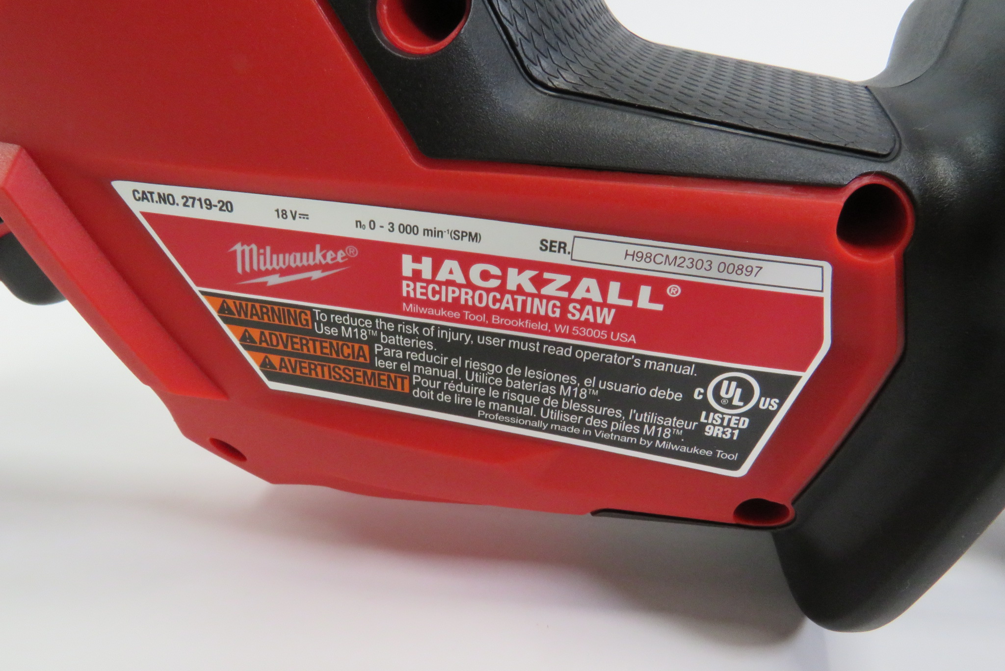 Milwaukee 2719-20 M18 FUEL HACKZALL Brushless Cordless Reciprocating ...